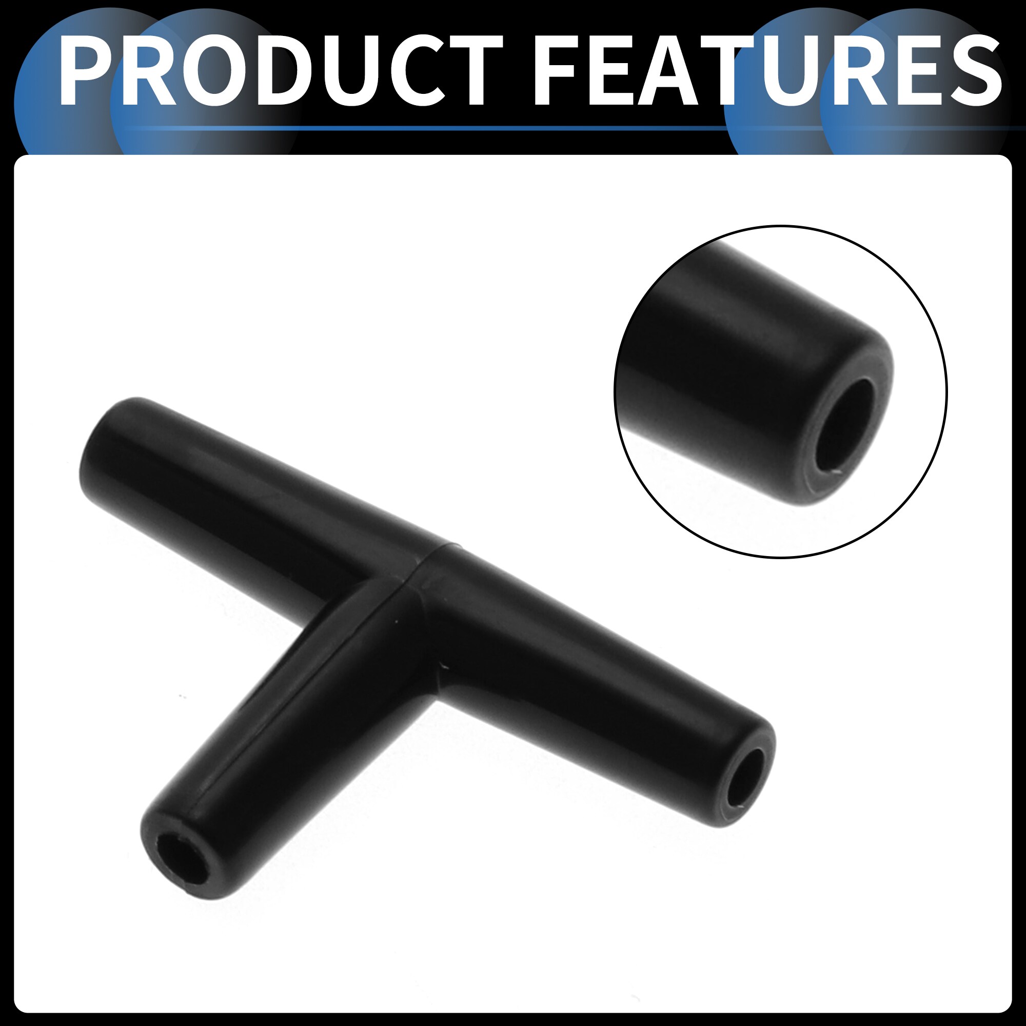 Unique Bargains Plastic Hose Barb Fittings 3/16 Inch T Shaped 3 Way ...