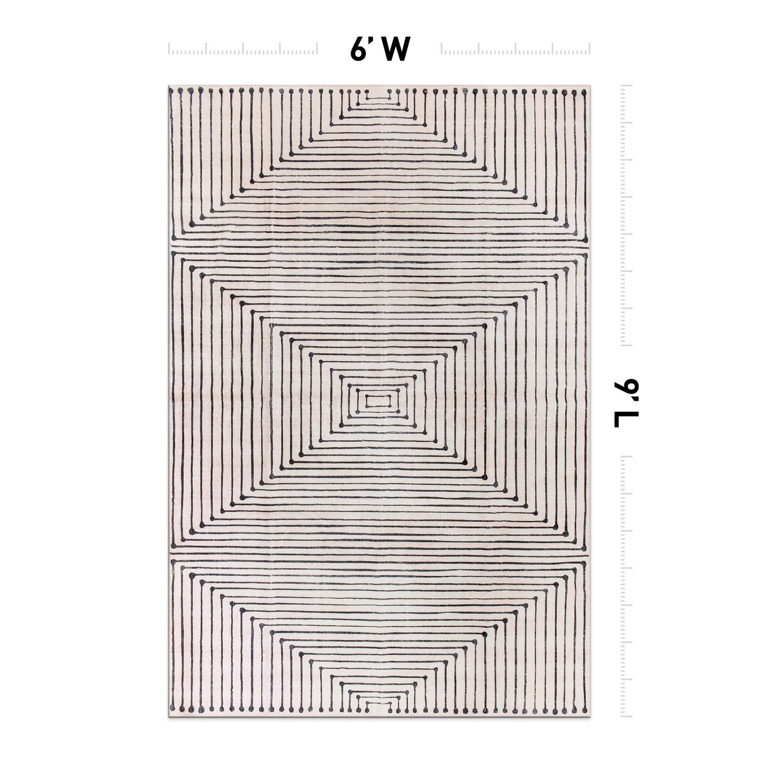 World Rug Gallery Stanford 6 x 9 (ft) Flatweave Polyester Beige ...