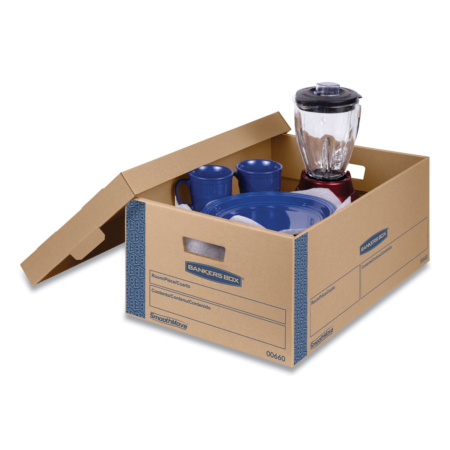 BANKERS BOX SmoothMove Prime Moving Storage Boxes Lift Off Lid Half ...