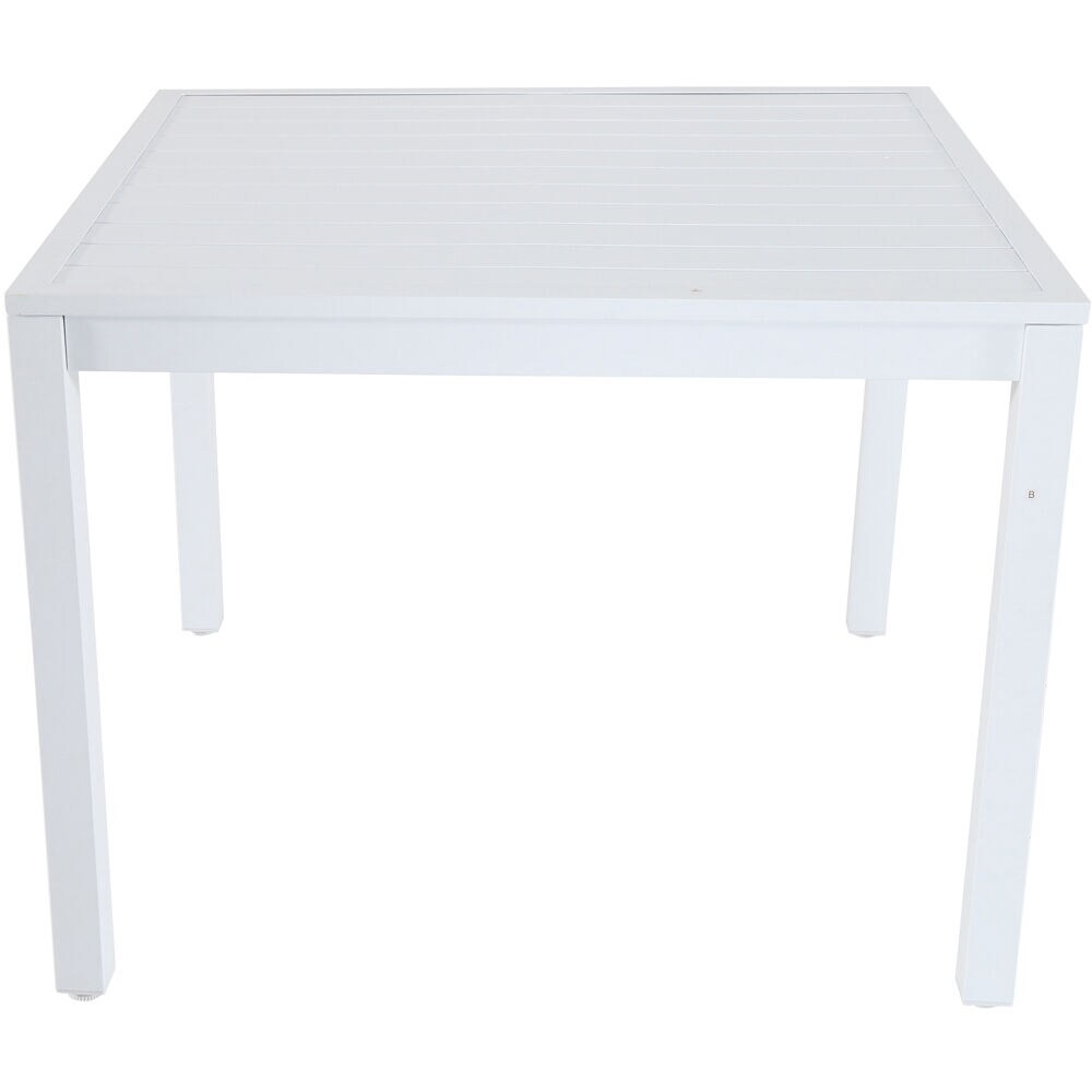 Hanover White Contemporary/Modern Dining Table, Metal with White Metal ...