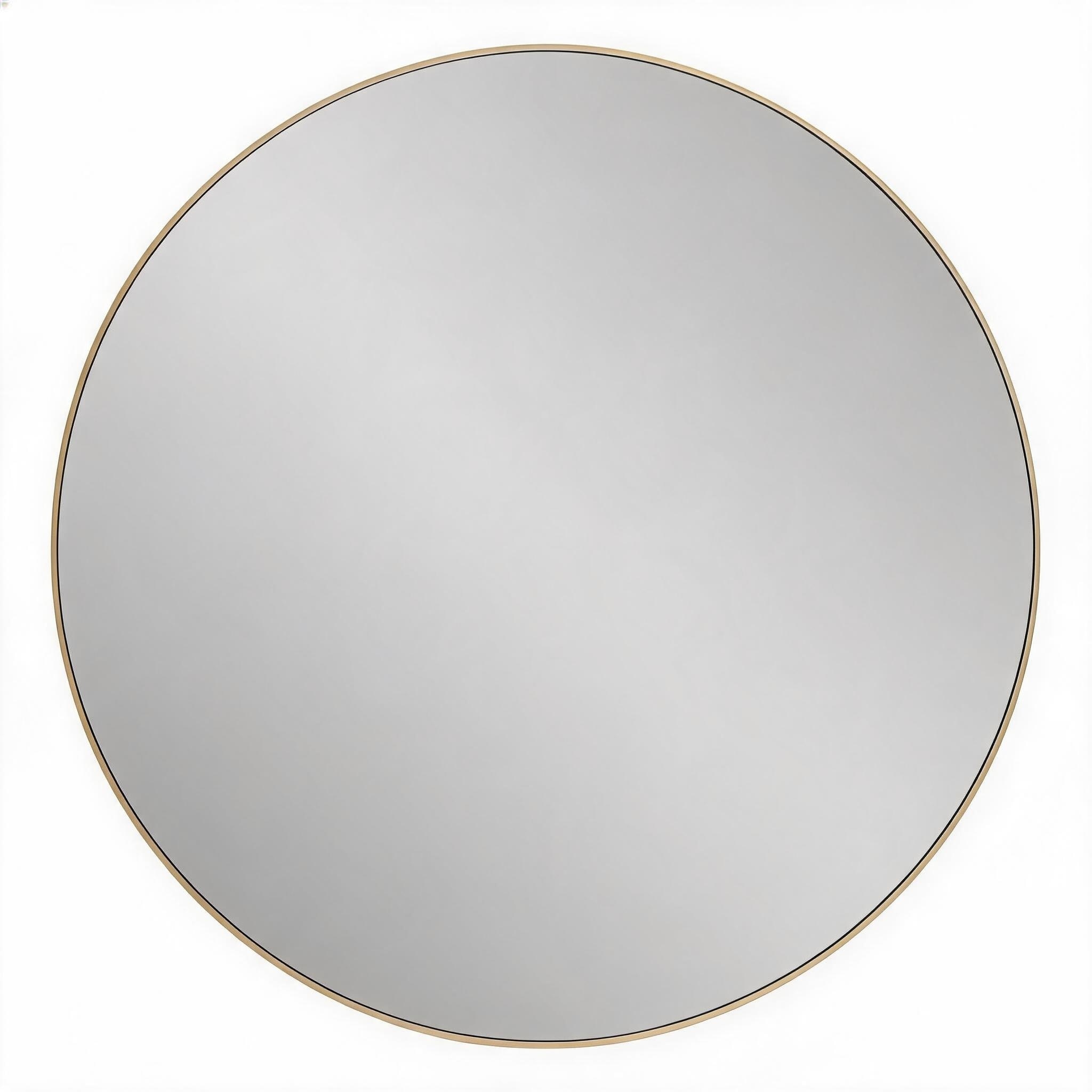 LIVACA 30 inch Gold Metal Framed Round Bathroom Mirror with High ...