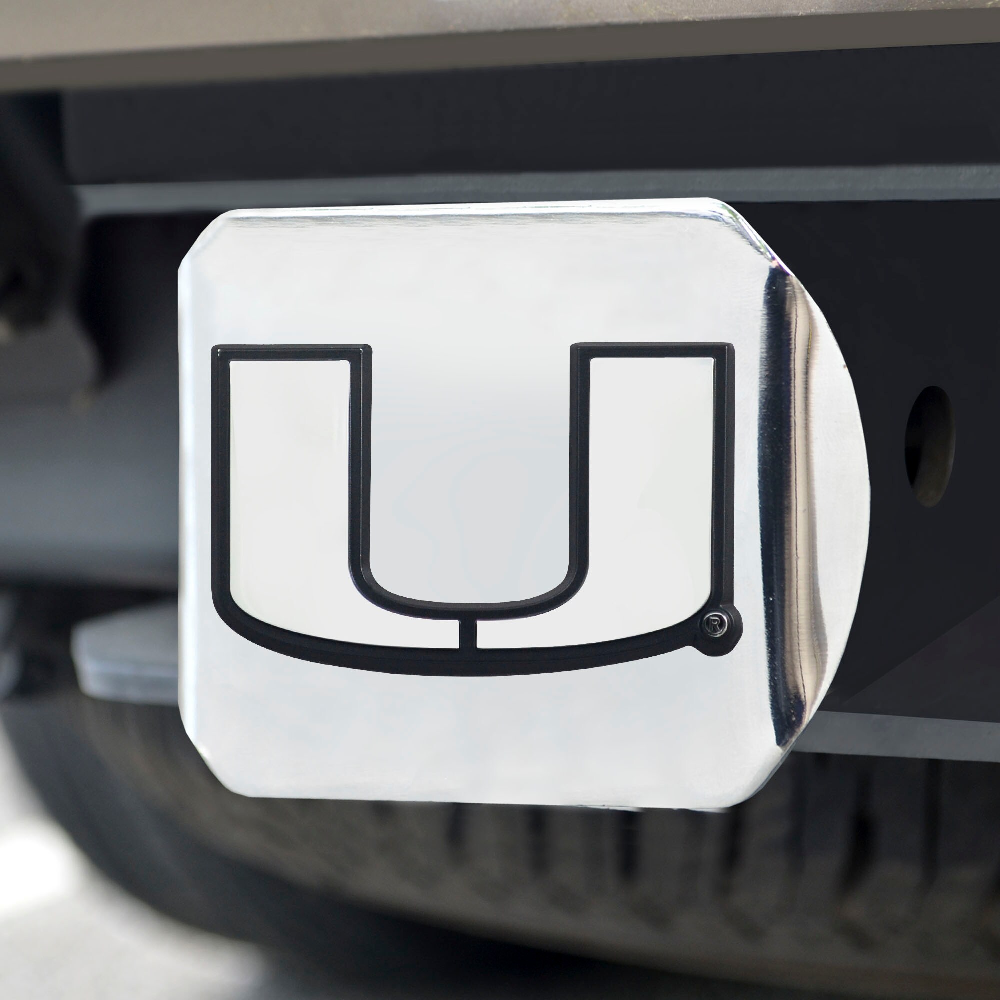 FANMATS Miami Hurricanes NCAA Chrome Hitch Cover Hitch cover at Lowes.com