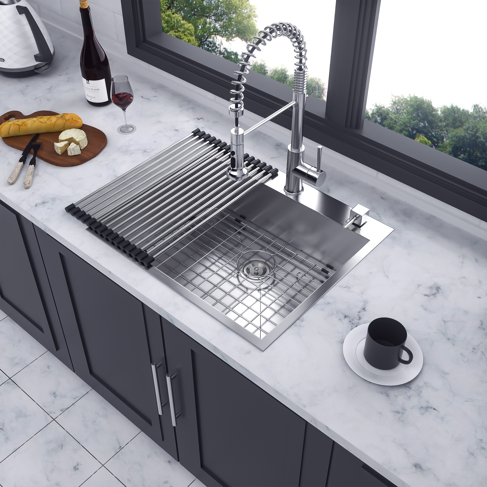 Rainlex Drop in Single Bowl Stainless Steel Kitchen Sink in the Kitchen ...