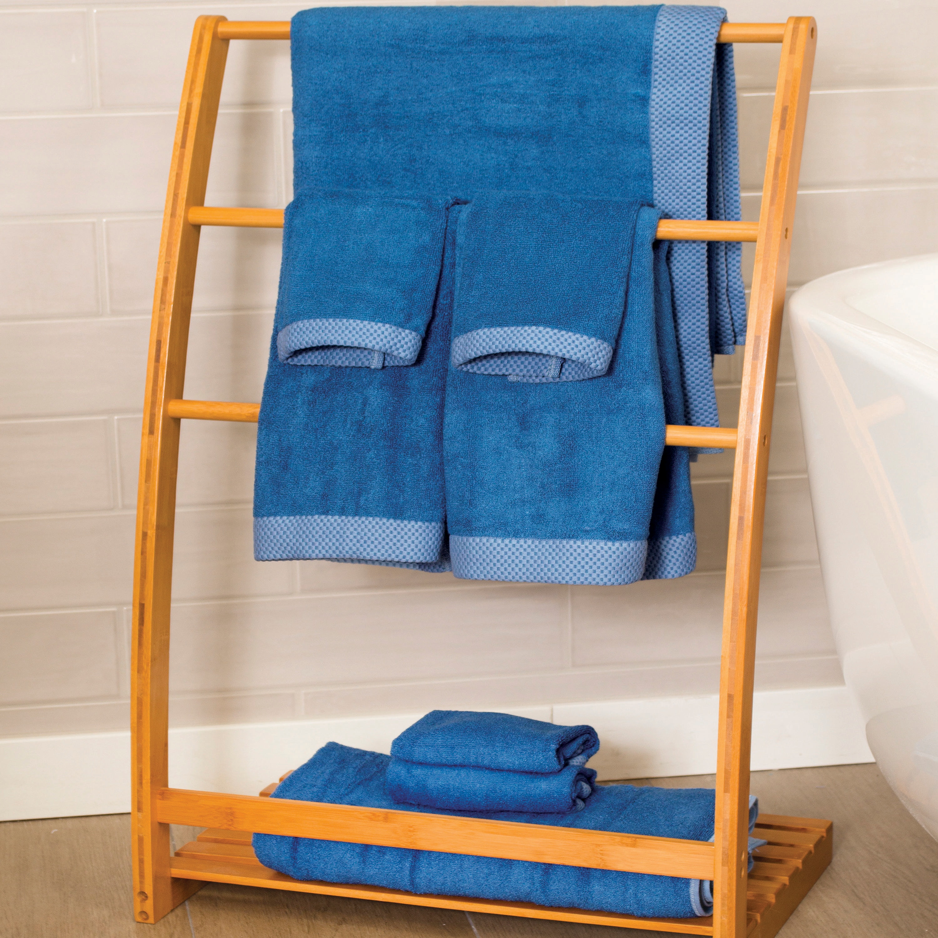 Bedvoyage 8 Piece Indigo Viscose From Bamboo Quick Dry Bath Towel Set Luxury 21980744 At