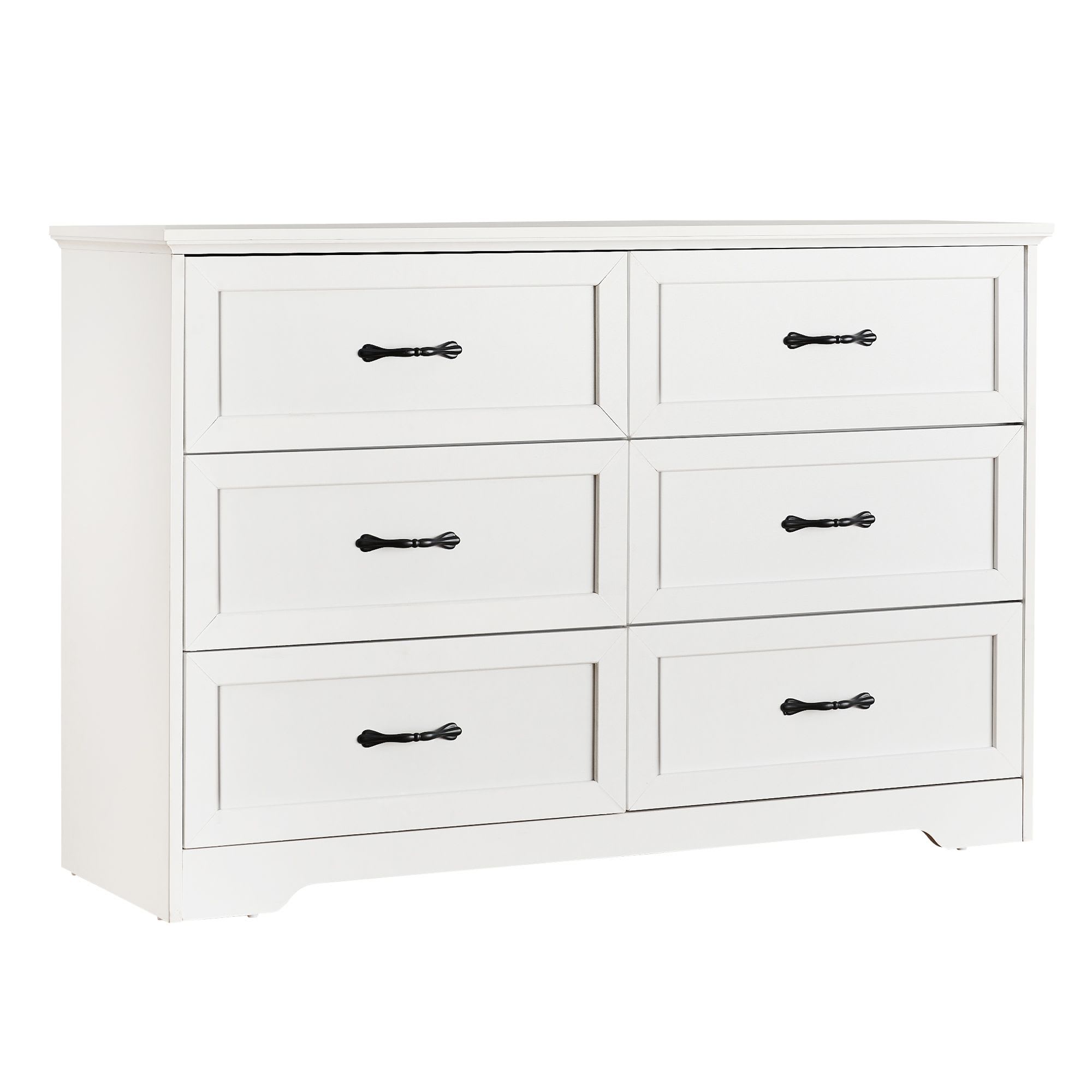 IdealHouse Modern Chest Of Drawers With 6 Drawers Wide Metal Handle ...