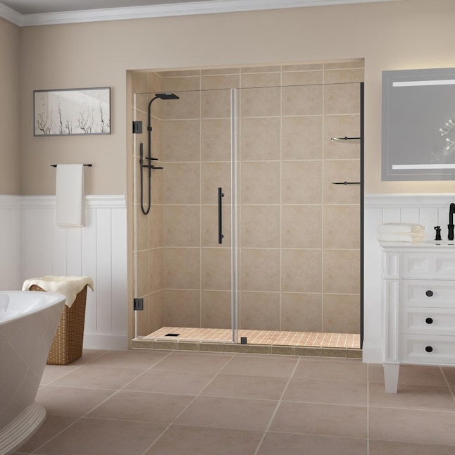 Aston Belmore Gs 66 1 4 In To 67 1 4 In X 72 In Frameless Hinged Shower