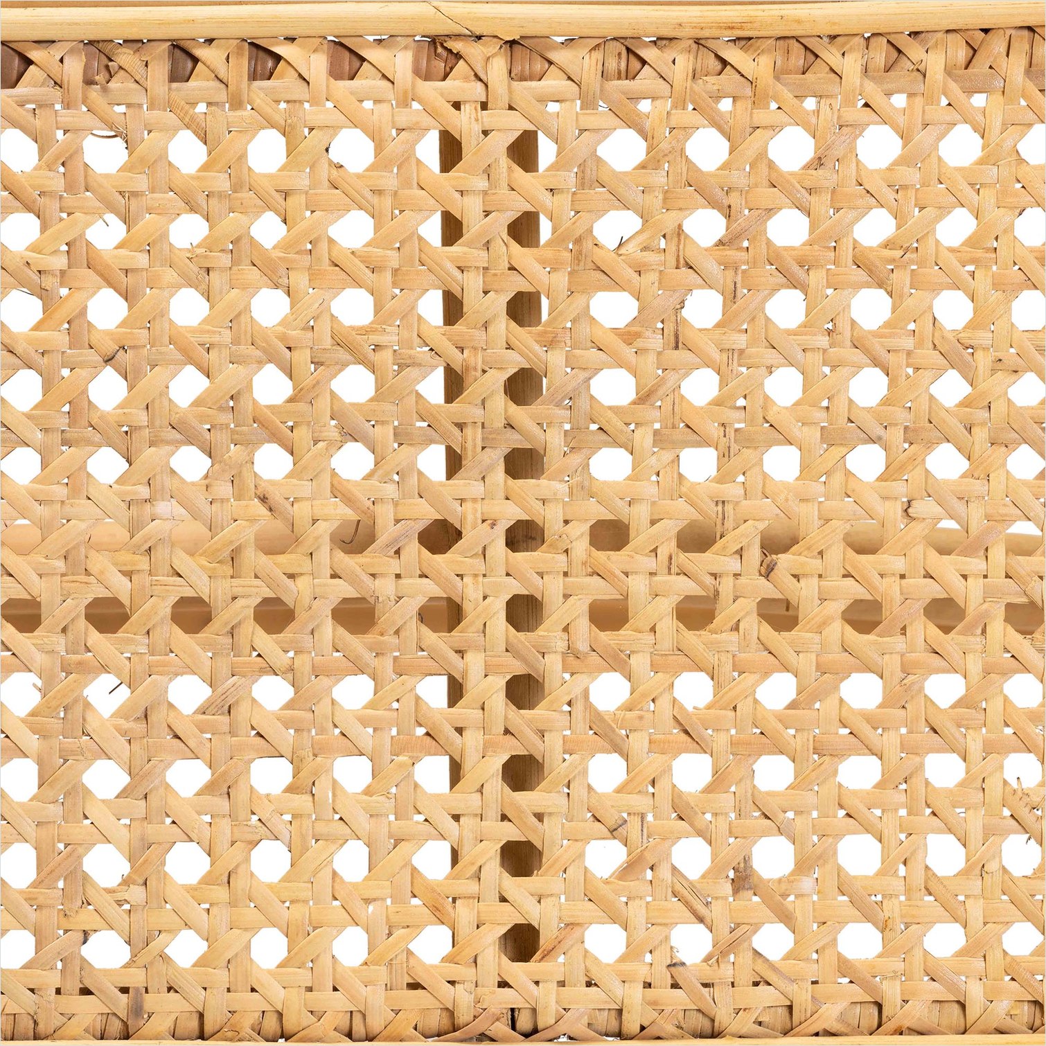 Watnature Natural rattan oval accent bench with woven seat warm brown ...