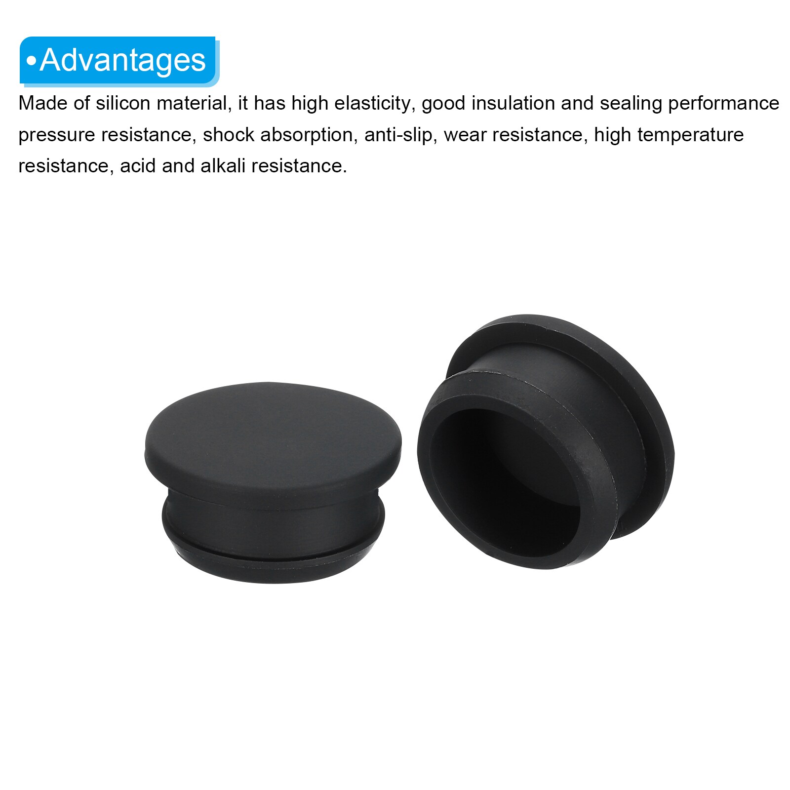 Unique Bargains Silicone Snap in Locking Hole Plugs Rubber Panel Seal ...