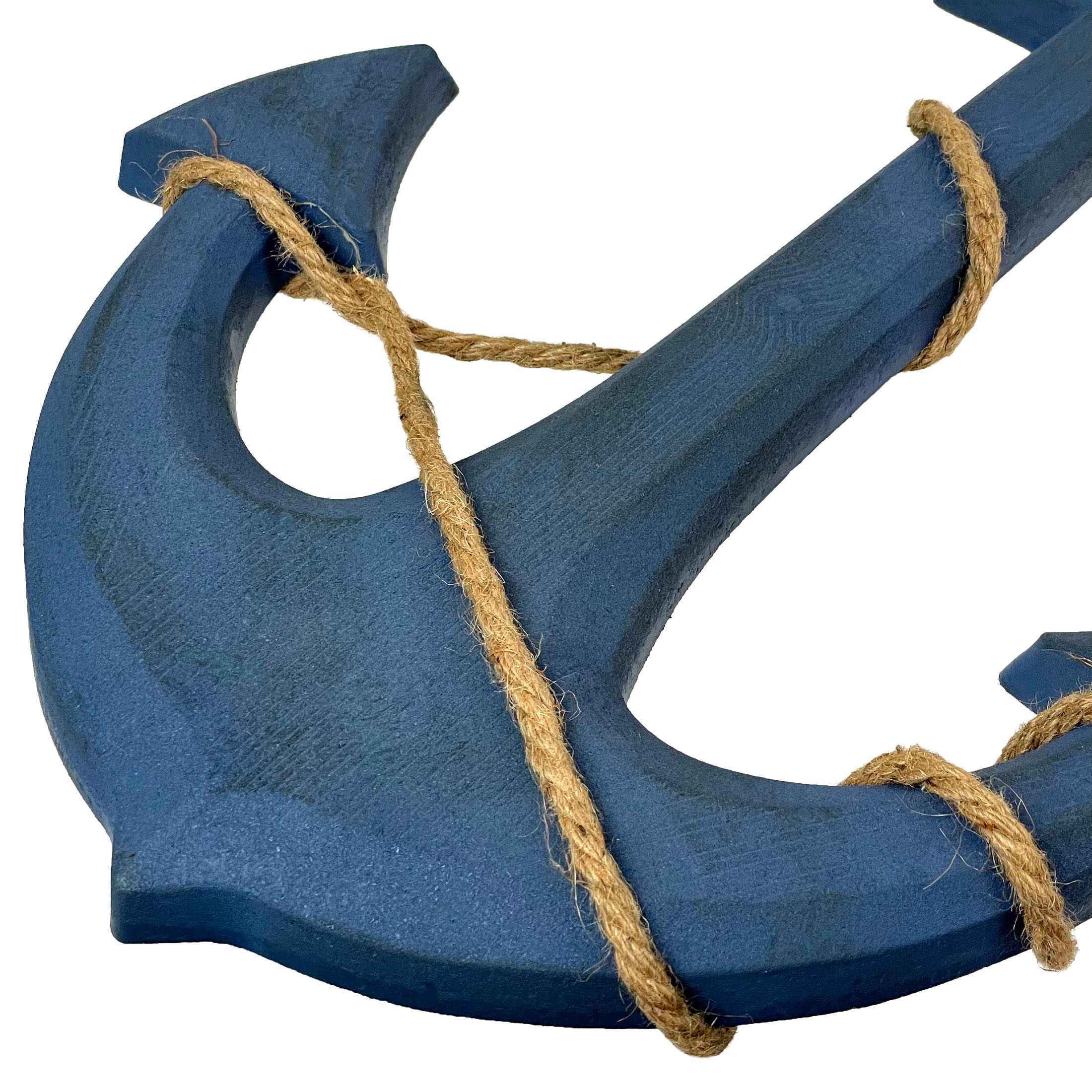 Zeckos Large 24 Inch x 16 Inch Ship Anchor and Rope Wall Hanging - Hand ...