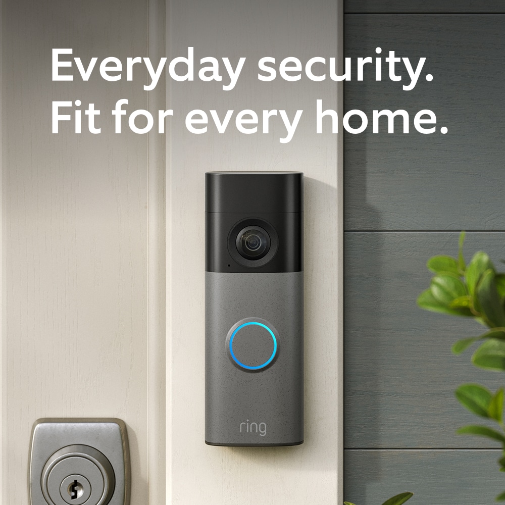 Ring Battery Doorbell (newest model)Speckled Grey - Retinal 2K with ...
