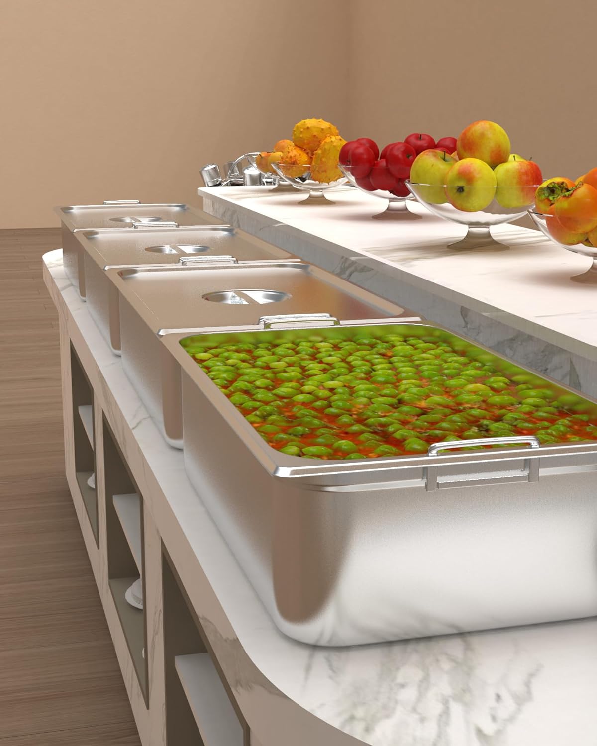 Garvee 6 Inch Deep Commercial Table Pan Catering Storage Handle ...