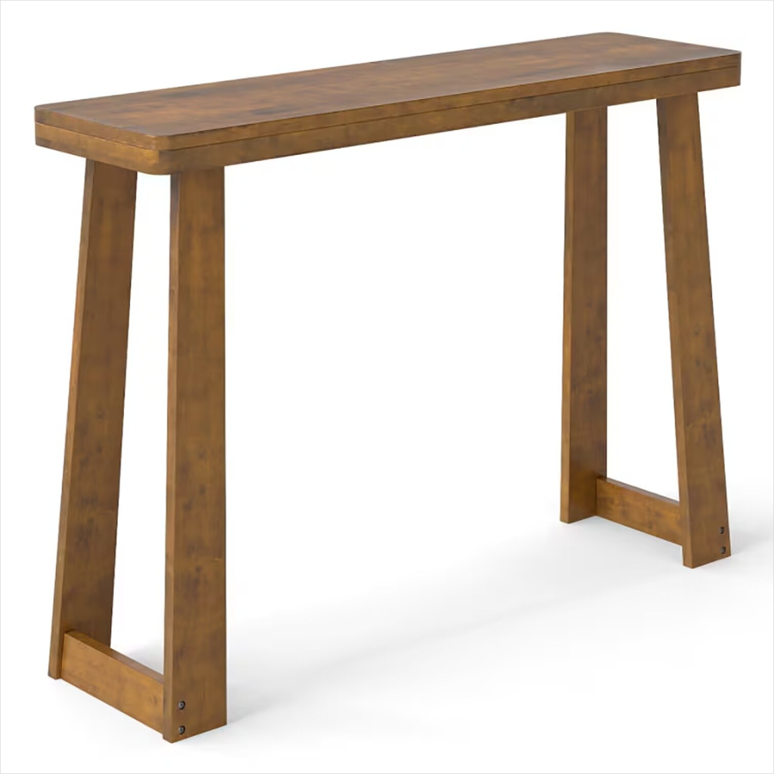 Watnature Solid Rubberwood Narrow Console Table 43-Inch Walnut ...