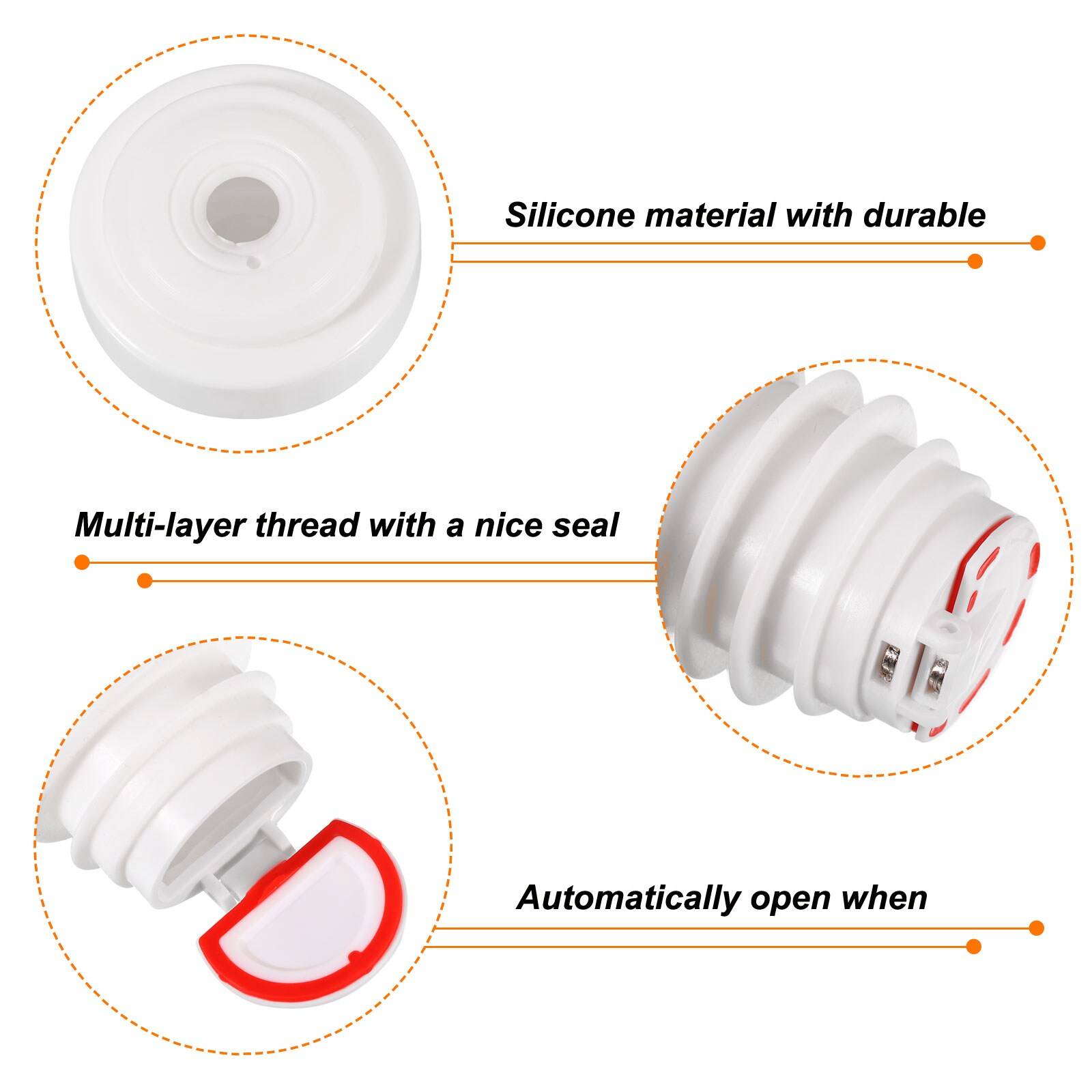 Unique Bargains 2pcs Drain Pipe Seal Ring Silicone Ring Washing Machine ...