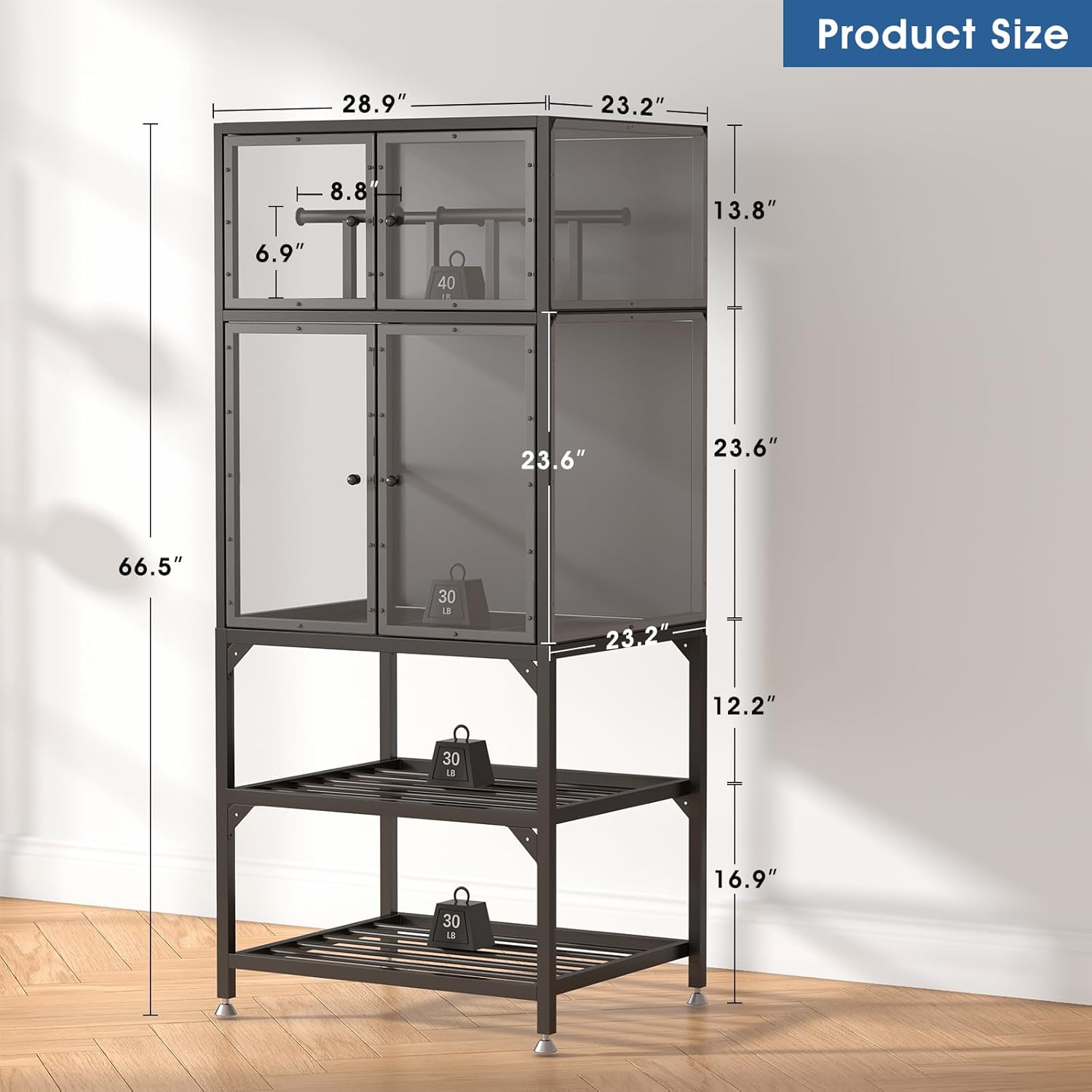 LOVMOR 3D Printer Cabinet with Double Layer Filament Storage Rack T ...