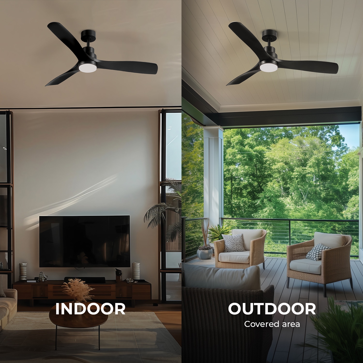 Globe Electric Nashville 52-in Black with Matte Blades Color-Changing ...