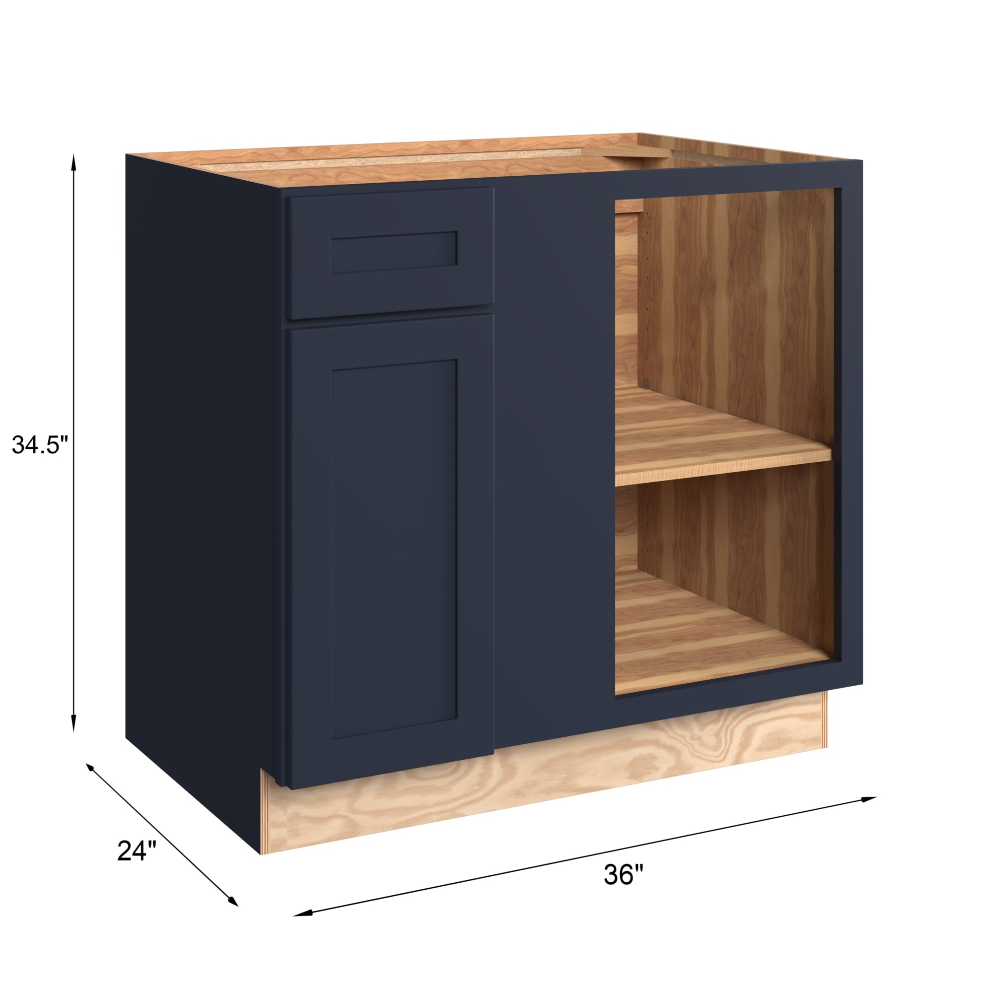 KraftMaid Momentum Deveron 36-in W x 34.5-in H x 24-in D Midnight Blind ...