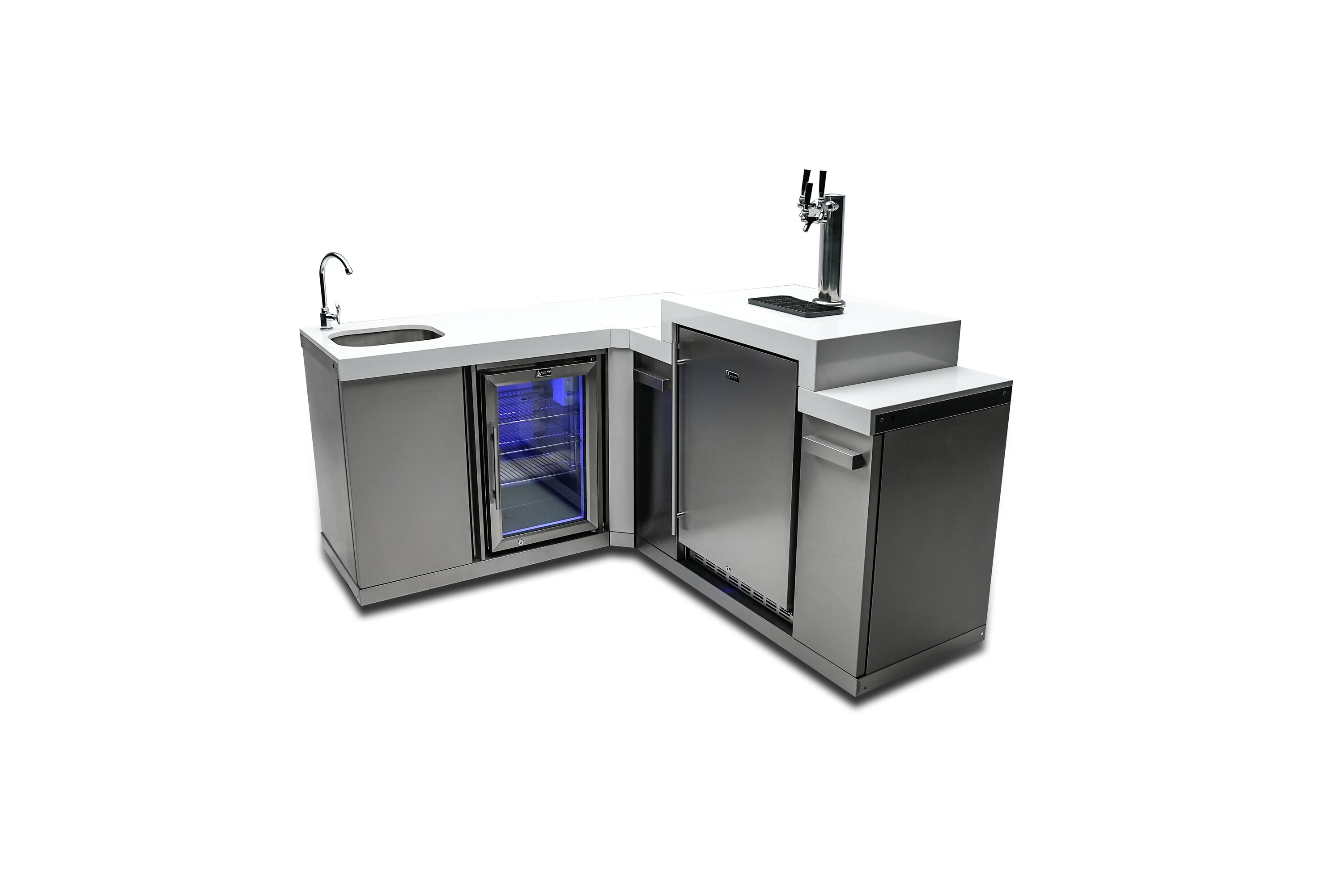 Mont Alpi Mont Alpi Bar Series 63-in W White / Stainless Steel Bar ...