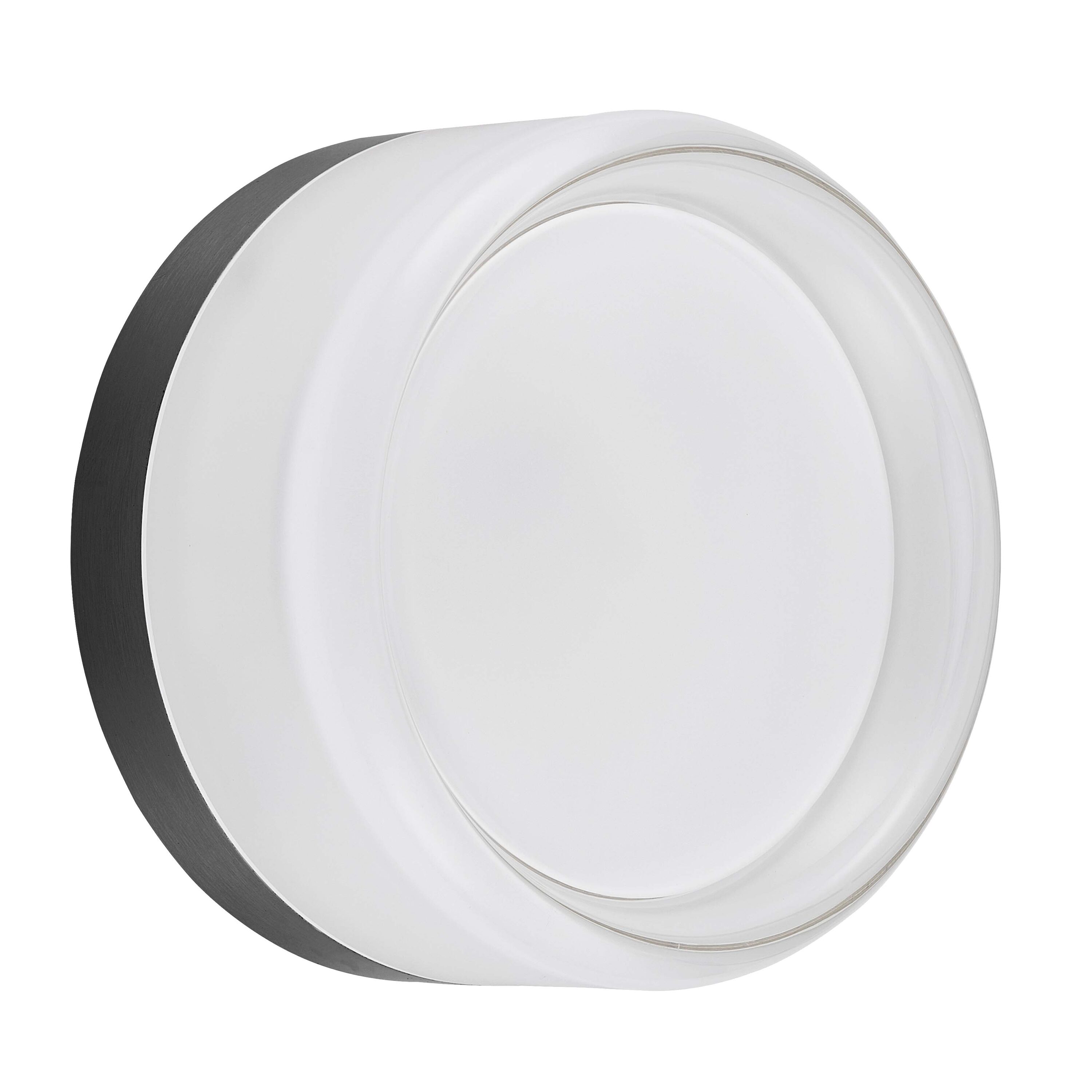 Dainolite Lucia 5.3-in W 1 -Light Matte Black Integrated LED Wall ...