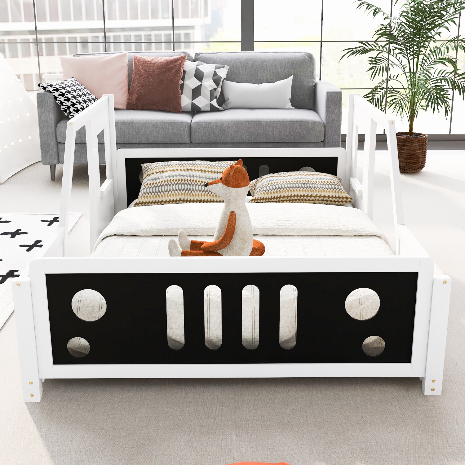 Streamdale Furniture Streamdale Full Size Classic Car-Shaped Platform ...