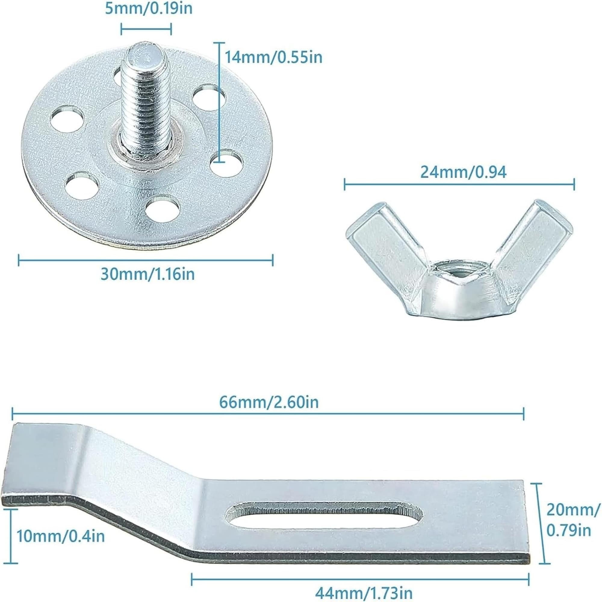 Wudkey Zinc Sink Mounting Kit Bracket 12 Pack Undermount Sink Clips in ...