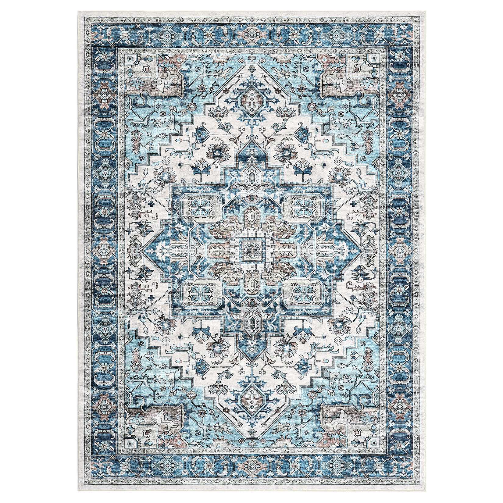 WhizMax Vintage Area Rug Distressed Boho Soft Rug Carpet Machine ...