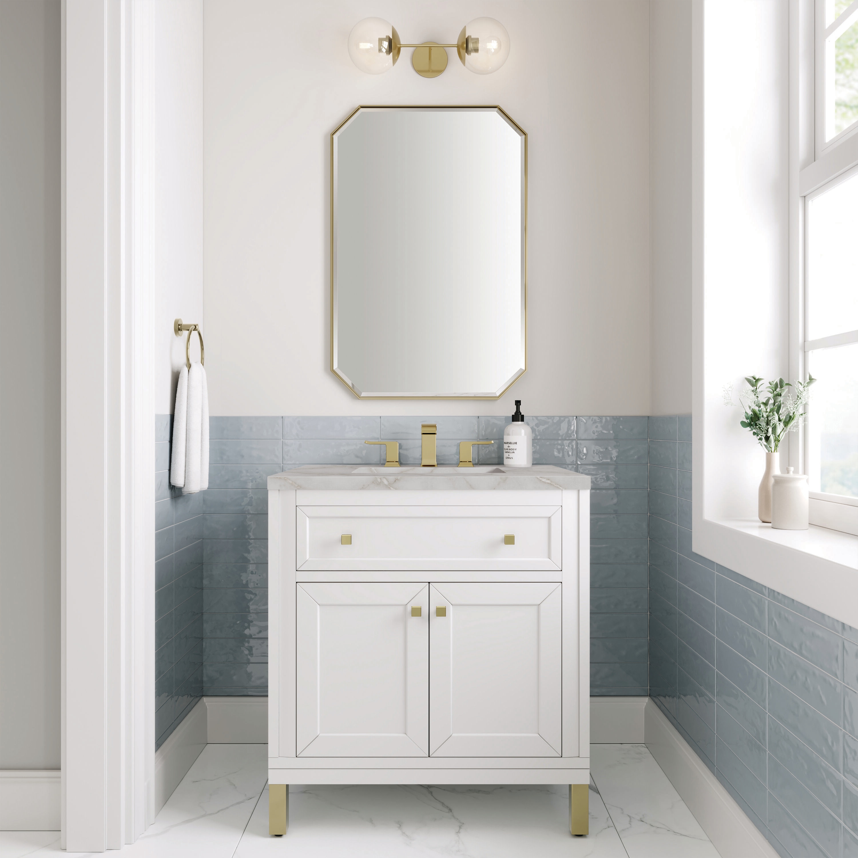 James Martin Vanities Chicago 30-in Glossy White Undermount Single Sink ...