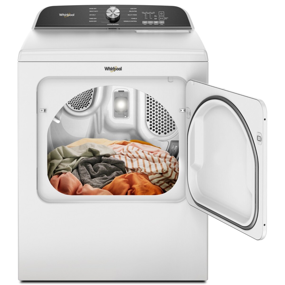 Whirlpool 7-cu ft Steam Cycle Vented Electric Dryer (White) WED6150PW ...
