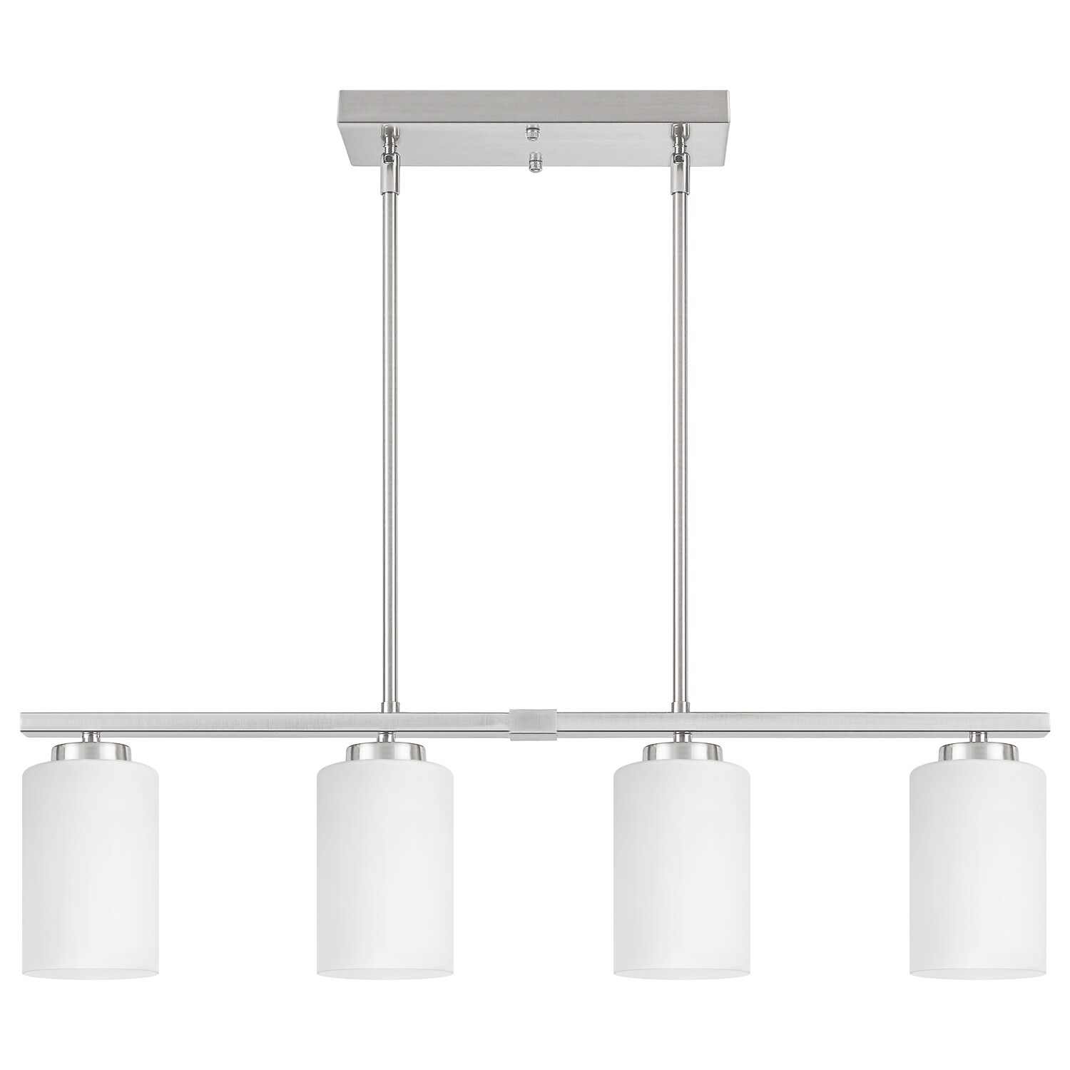 ZSMIHDOH 4 -Light Nickel Modern/contemporary Frosted glass Linear ...