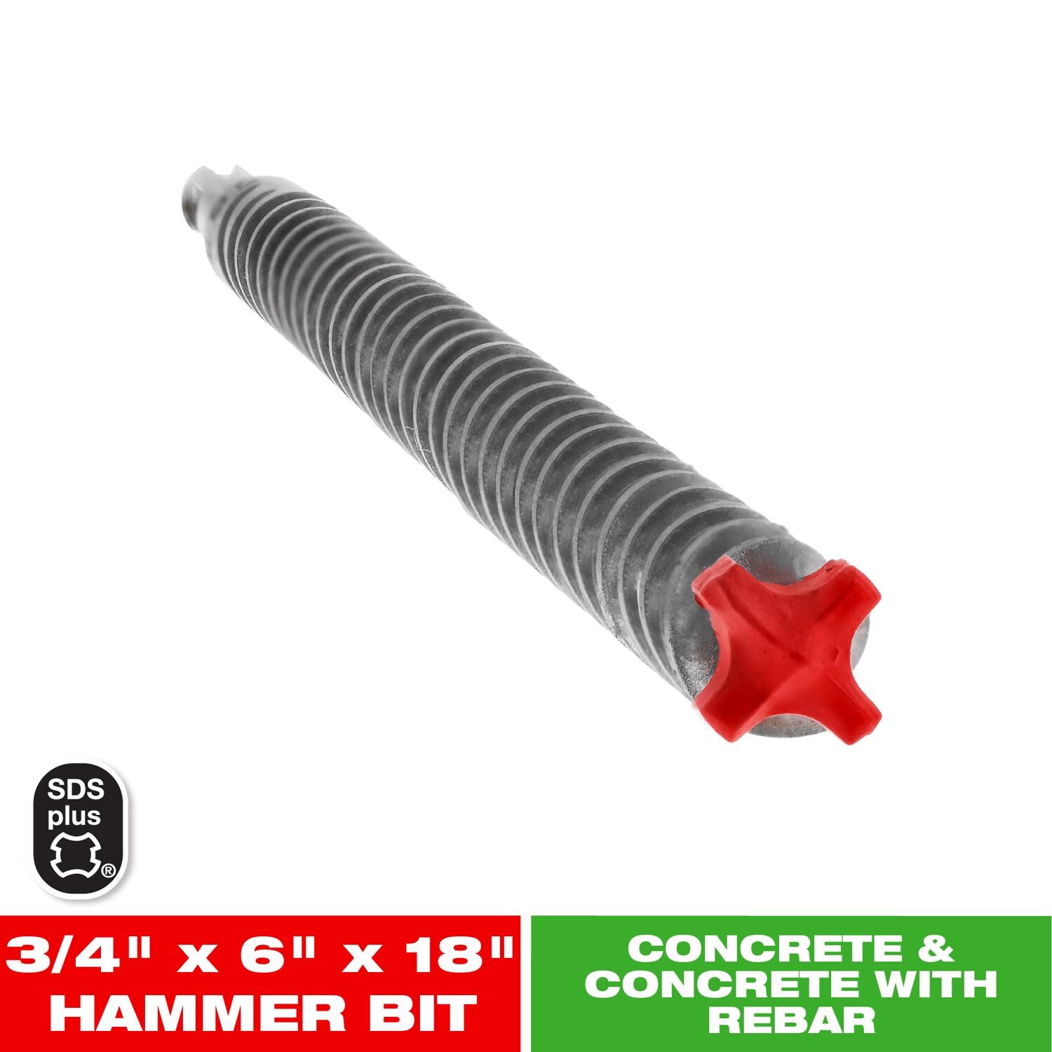 Diablo Rebar Demon 0.75 in X 18 in L Carbide Hammer Drill Bit SDS Plus ...