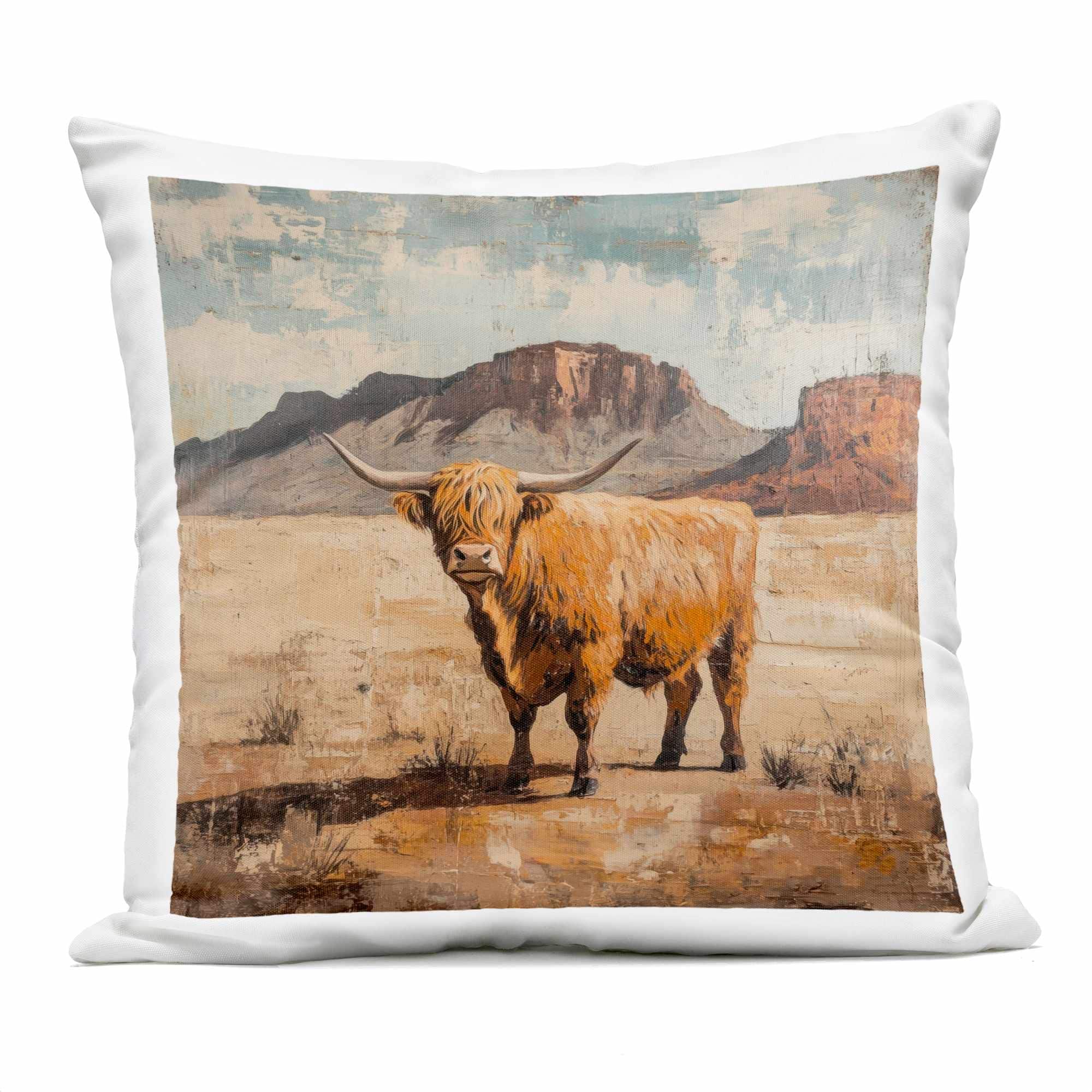 Cow Of The Desert Outdoor Decorative Pillows at Lowes.com