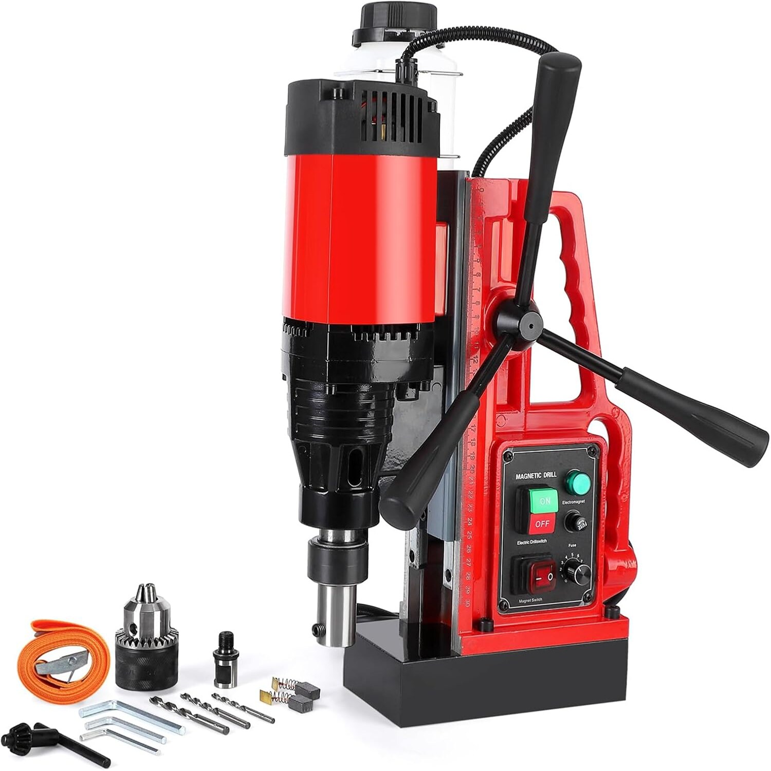 Garvee Magnetic Drill Press 1550W 500 RPM Portable Mag Drill 10-Speed ...