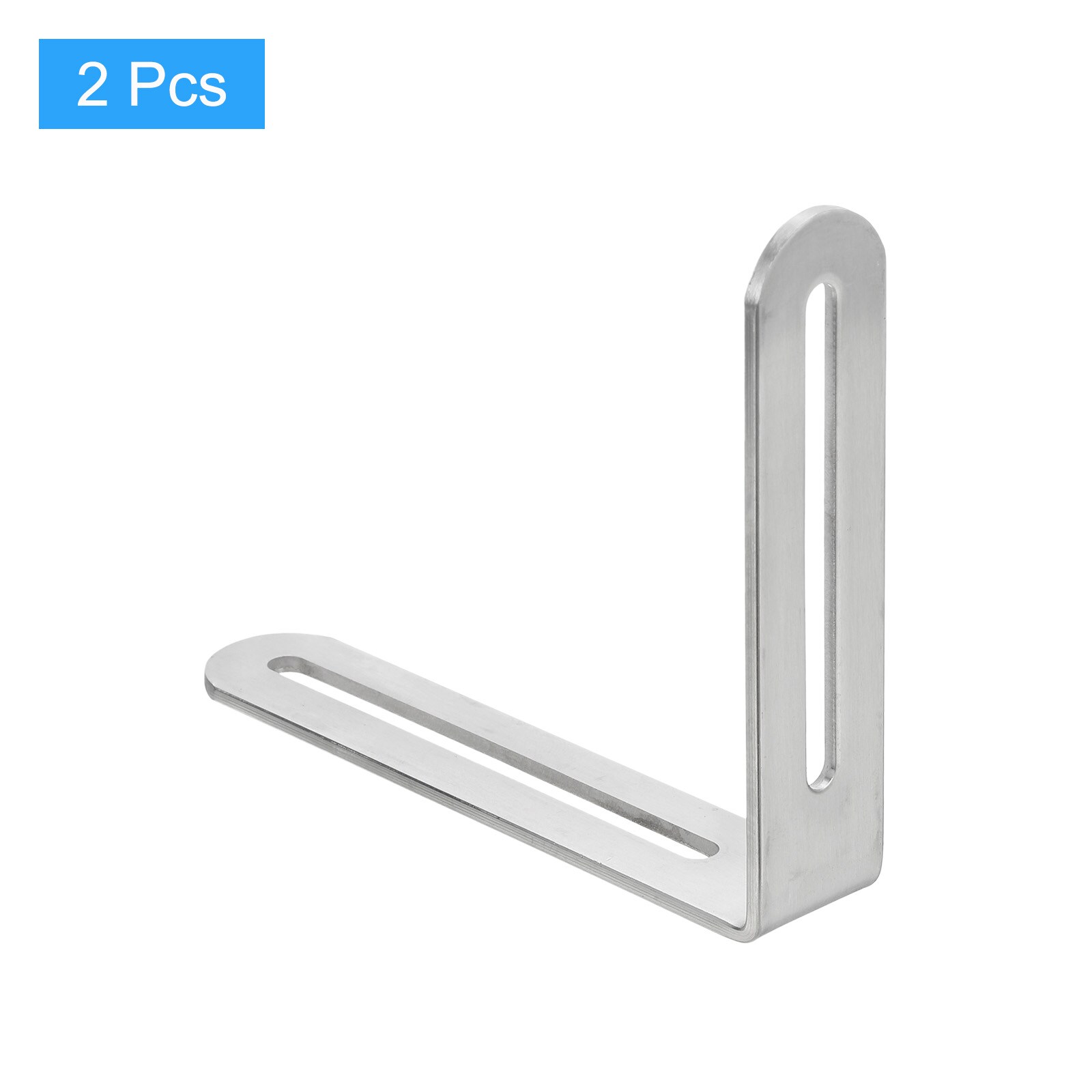 Unique Bargains 2pcs Adjustable L-Shape Corner Brace with Slot 4.72 x 3 ...