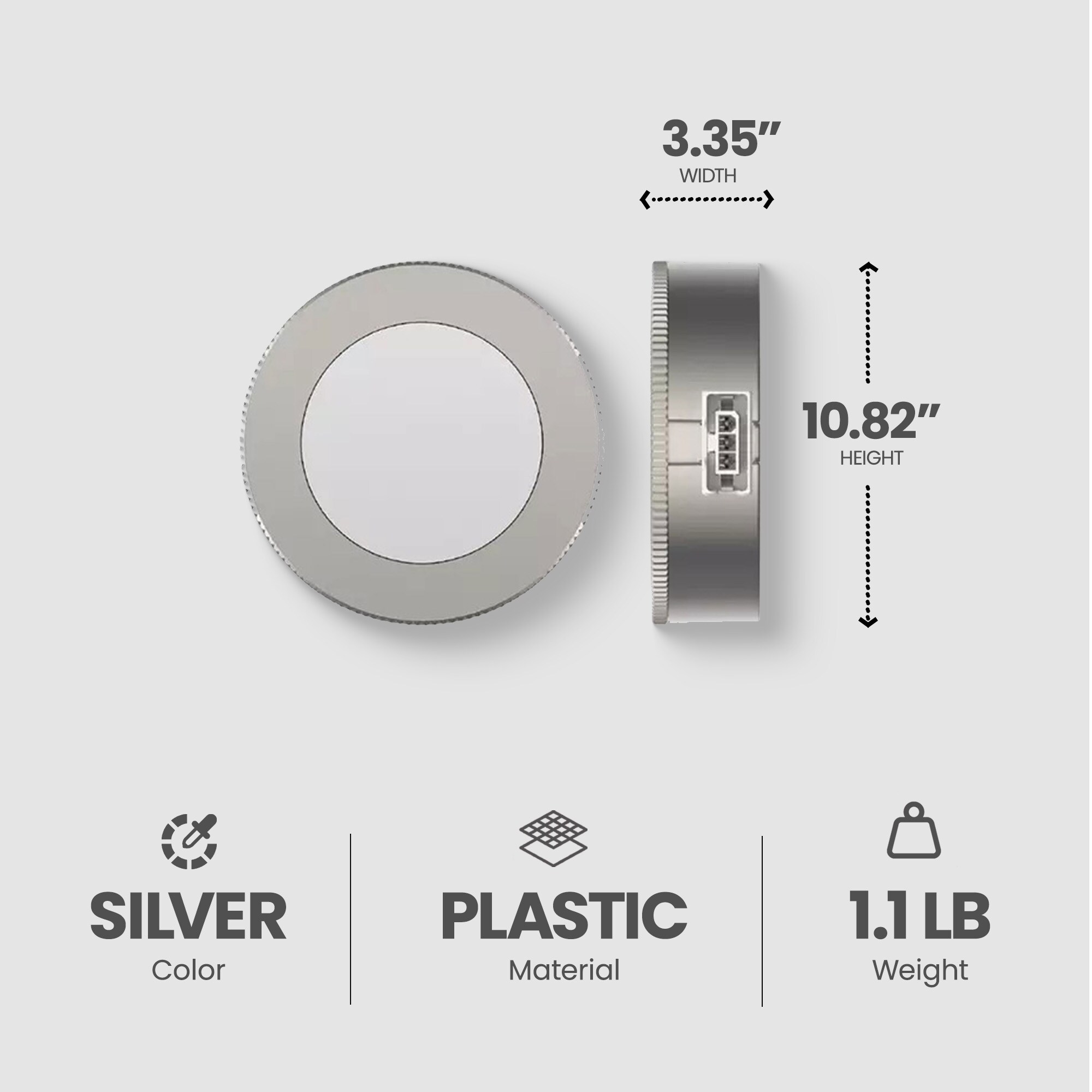 GE Dimmable Modern Corded Electric Plastic LED Puck Lights Set of 5 ...
