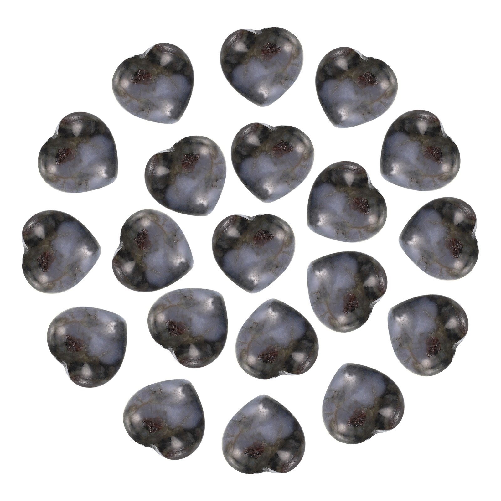 PATIKIL 20 Pcs Natural Heart Shaped Crystal Stone 0.6 Inch Mini ...