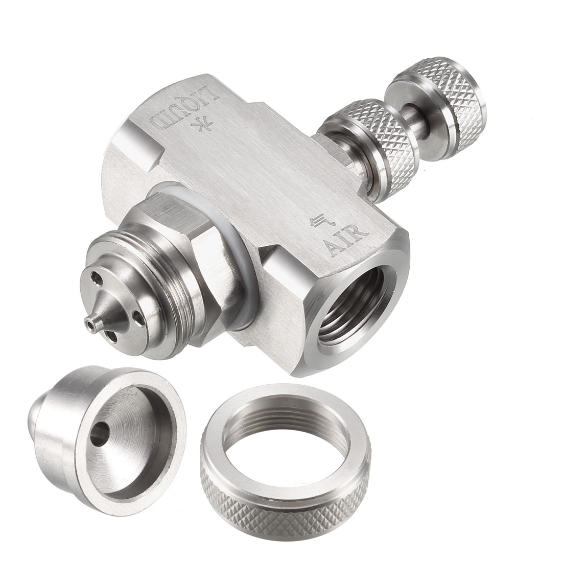 Unique Bargains Air Atomizing Nozzle 1/4BSPT Misting Low Pressure Flat ...