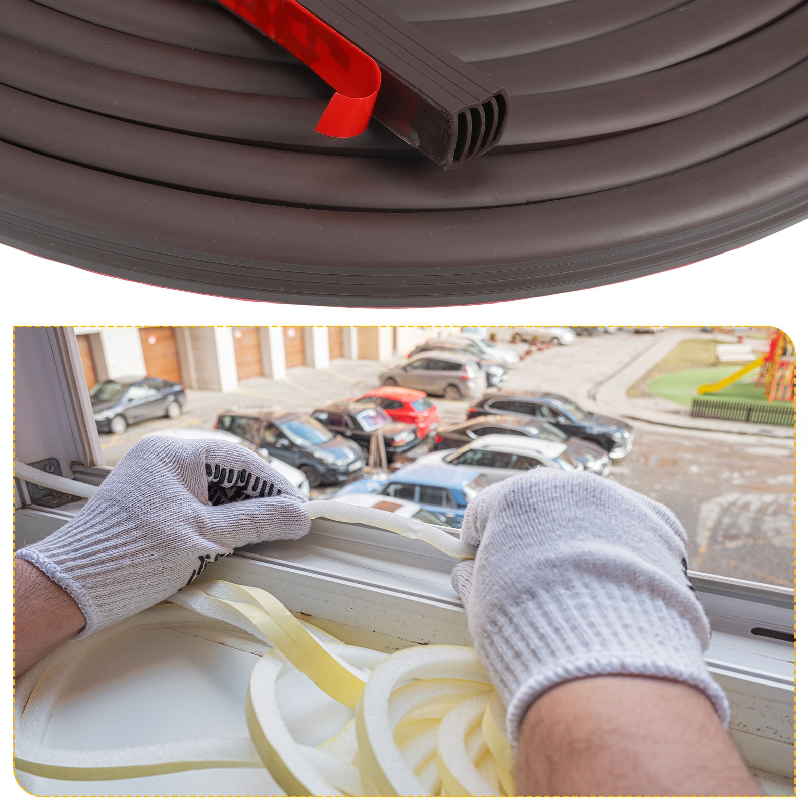 Unique Bargains Weather Stripping Door Seal Strip 20-Foot Silicone D ...