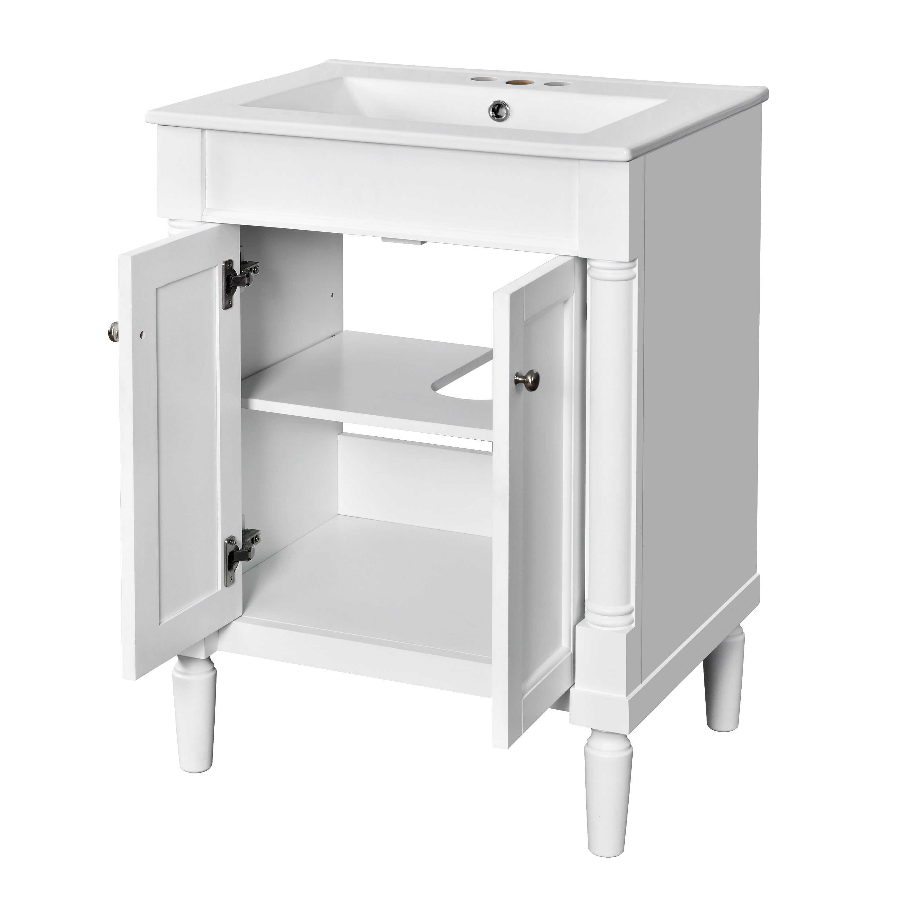 Nestfair 24-in White Makeup Vanity in the Makeup Vanities department at ...