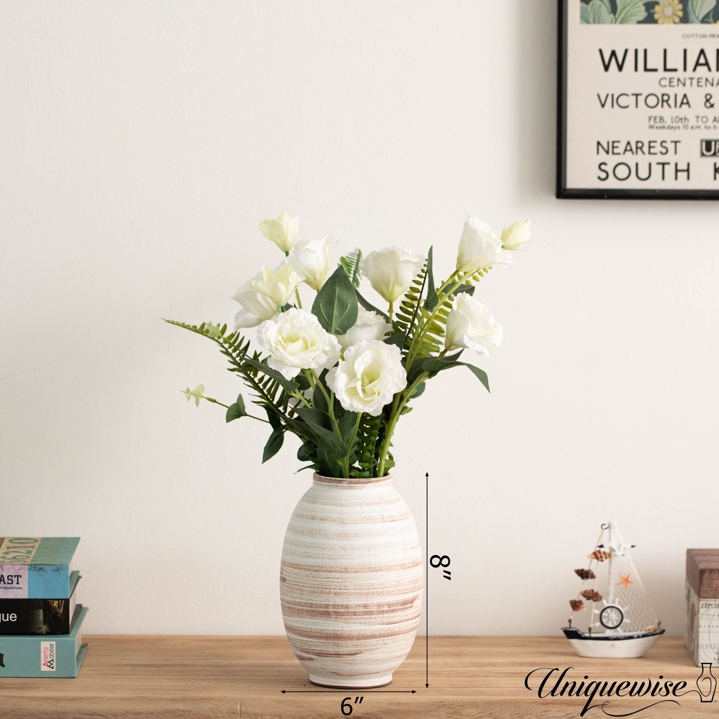 Uniquewise White Ceramic Midcentury Vase in the Decorative Accessories ...