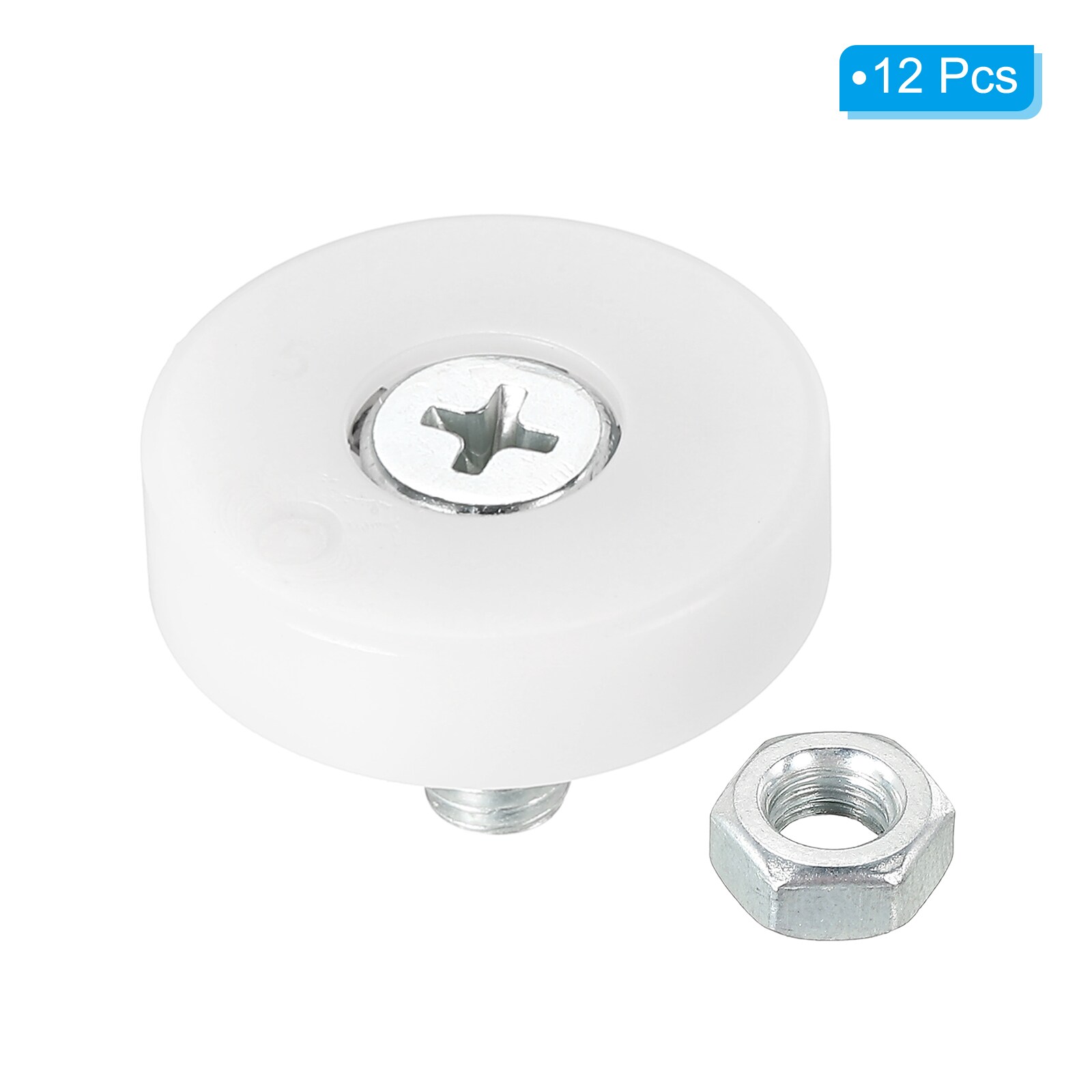 PATIKIL 25mm Drawer Rollers 12pcs Plastic Drawer Pulley Replacement ...