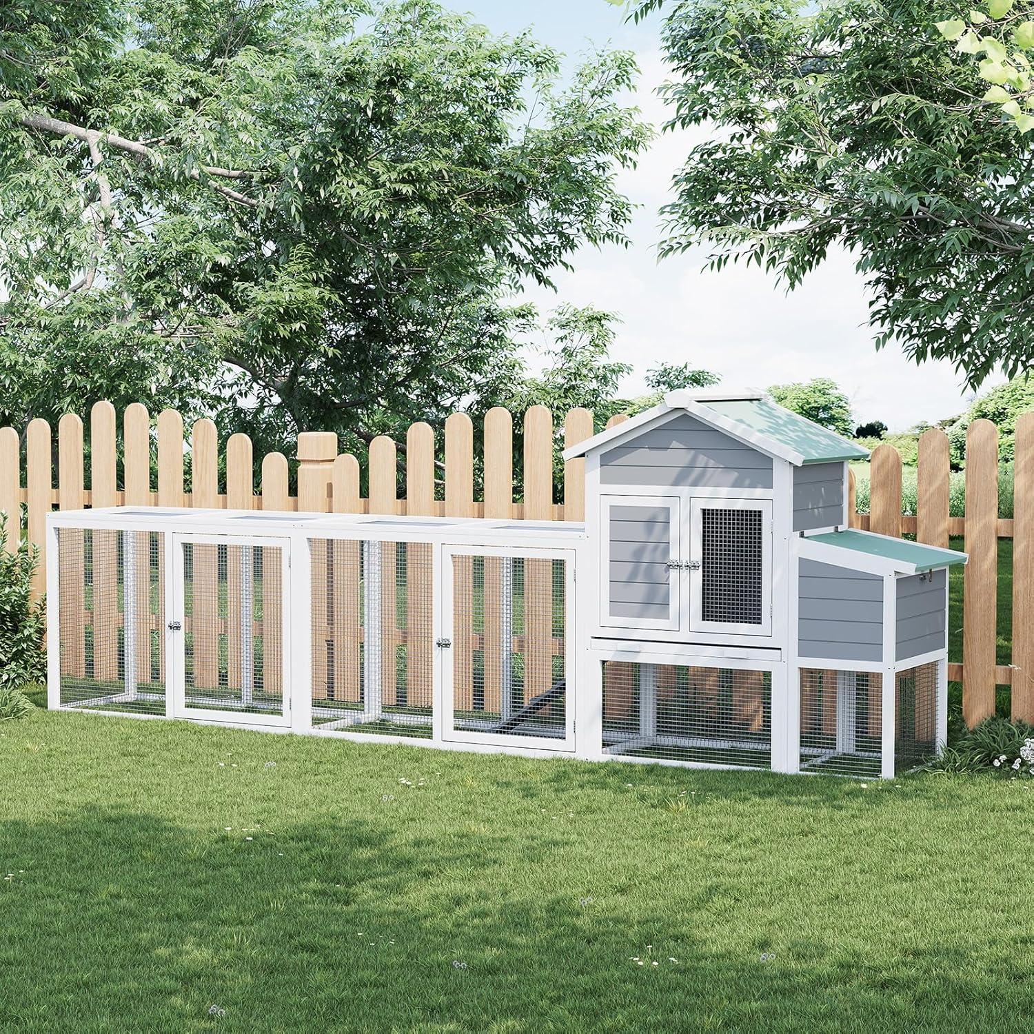 IdealHouse Large Chicken Cage with Waterproof and UV Resistant Roof 122 ...