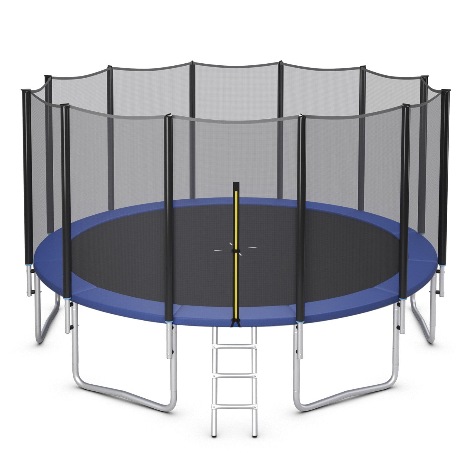 Slickblue Round Recreational Trampoline with Closure Net Ladder for ...
