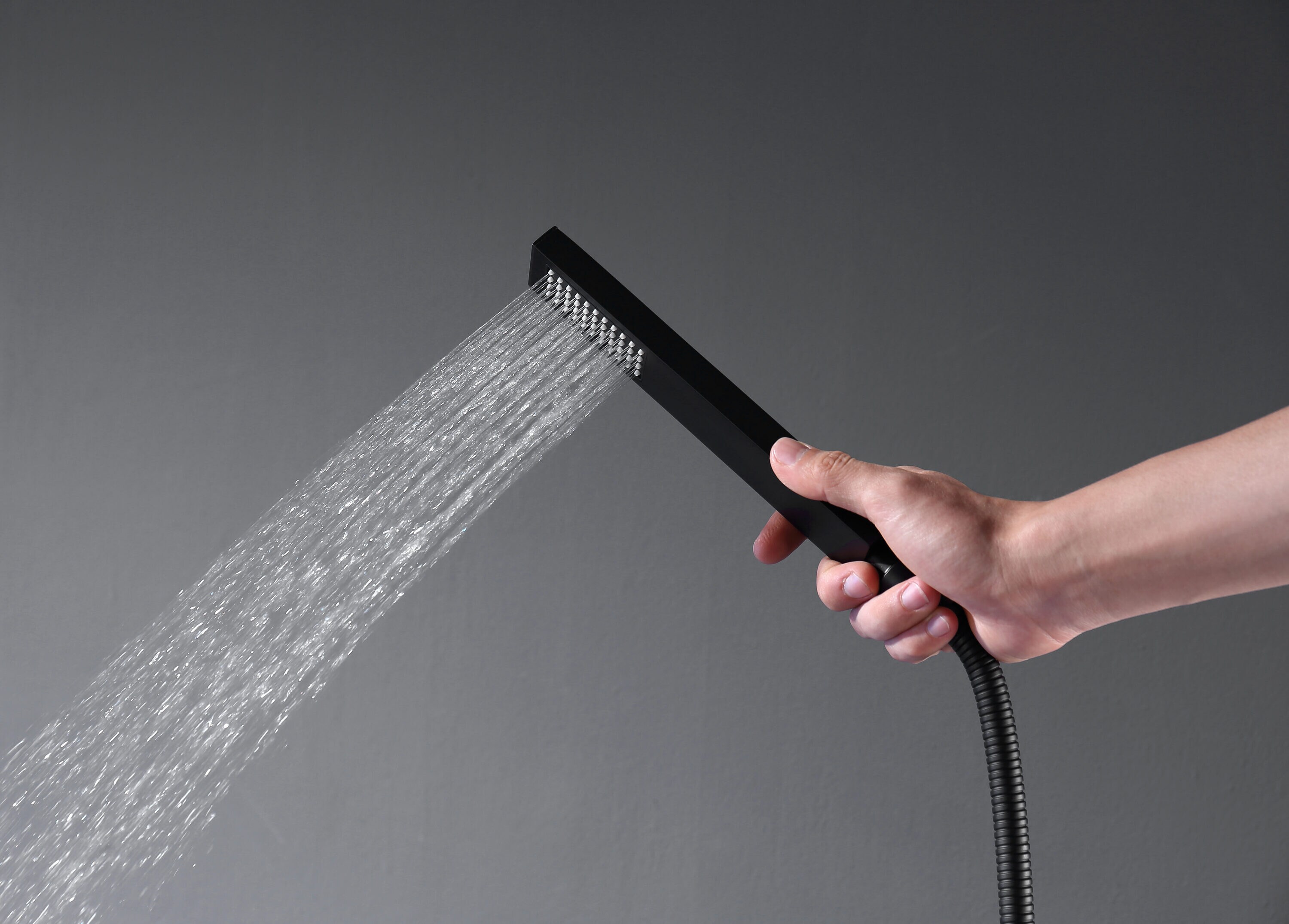 LOVMOR Shower System Matte Black Stainless Steel Shower Faucet with ...