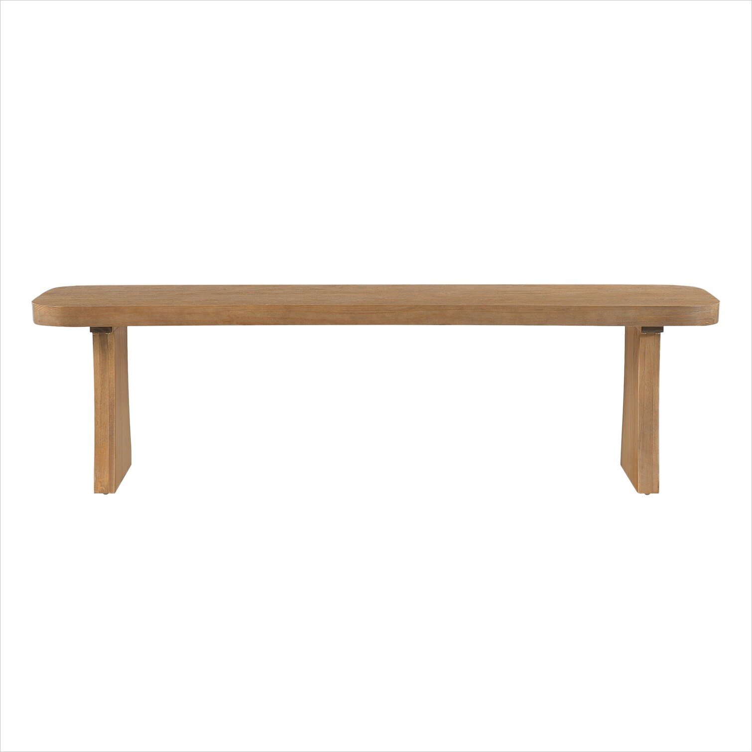 SunJet Solid Pine Wood Dining Bench with Flared Legs Seats Three for ...