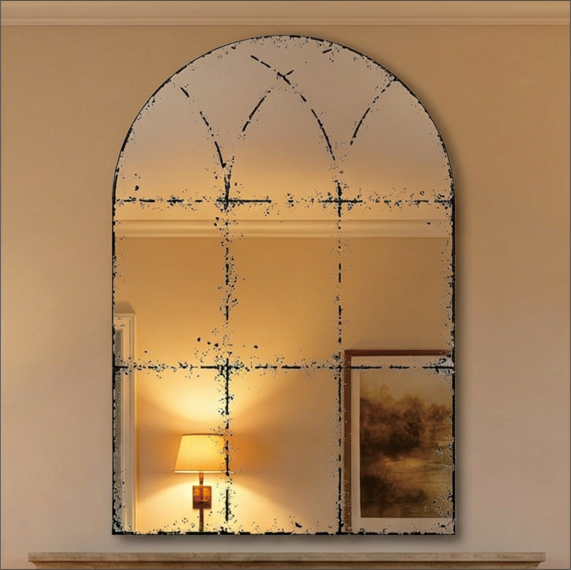 LUXEYARD Semicircular wall-mounted mirror Versatile Home Decor Ideal ...