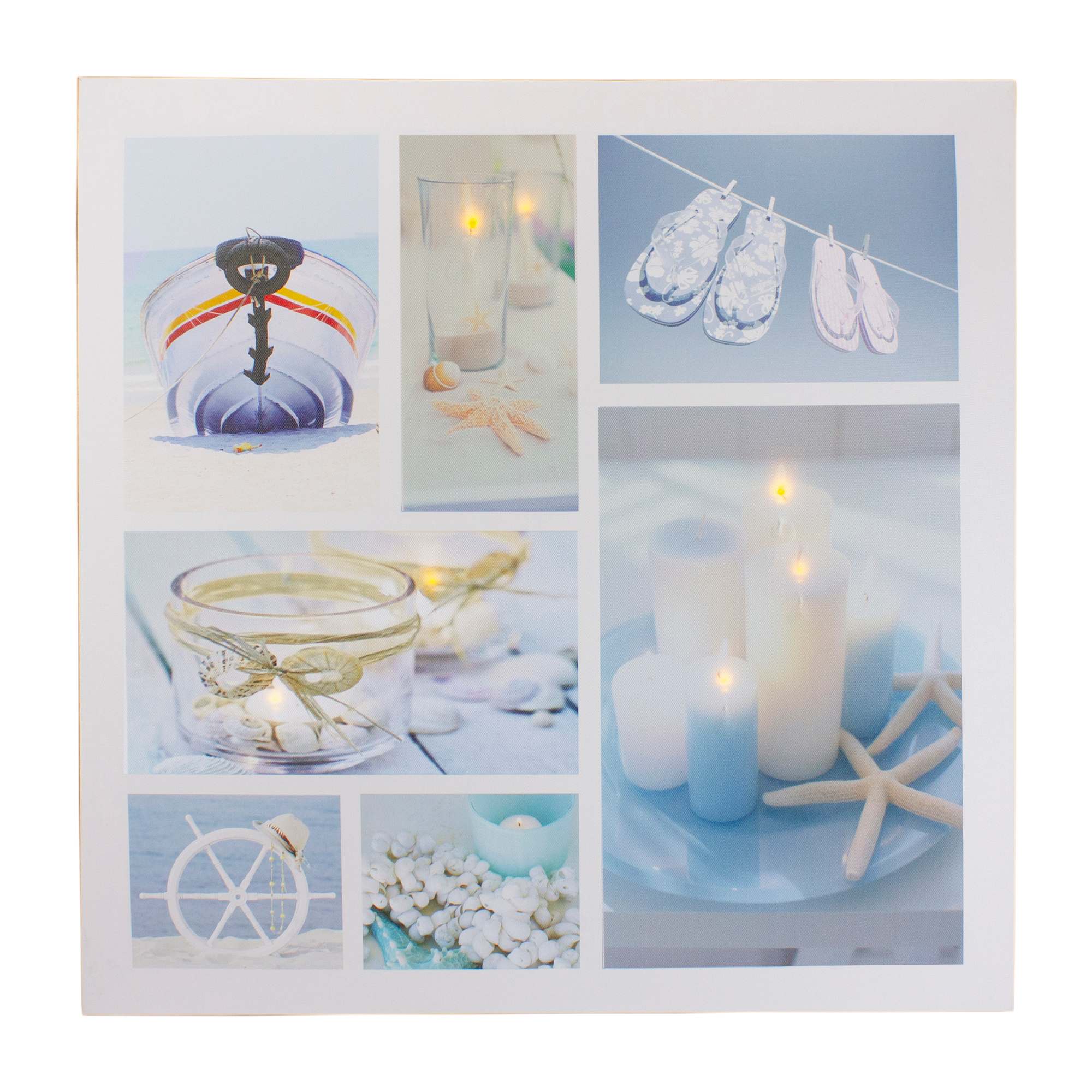 Northlight LED Lighted Beach Fun and Relaxation Canvas Wall Art 19.75 ...