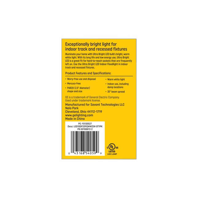 GE 100-Watt EQ PAR20 Warm White Medium Base (e-26) Dimmable LED Light ... GE 100-Watt EQ PAR20 Warm White Medium Base (e-26) Dimmable LED Light ...