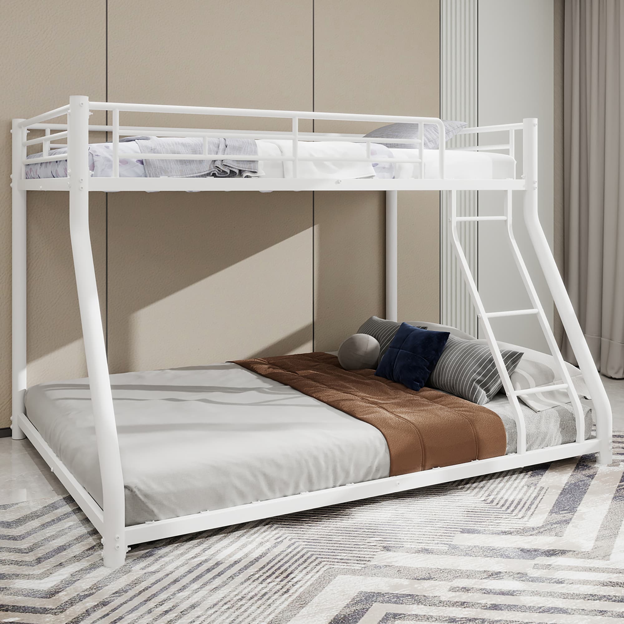 JJJ Various size White Metal Bed Frame in the Beds department at Lowes.com