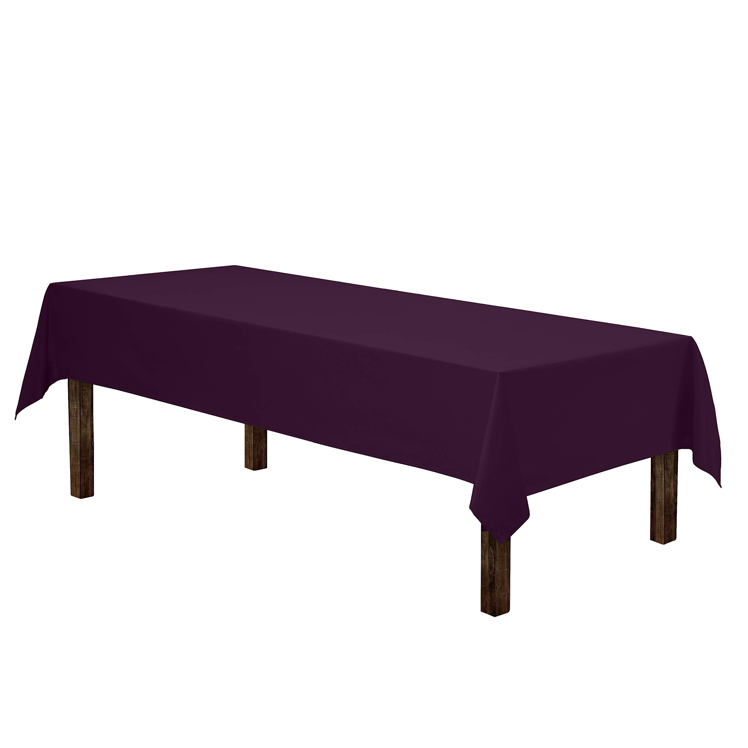 Gee Di Moda Rectangle Tablecloth - 60 x 126 Inch Eggplant Rectangle ...
