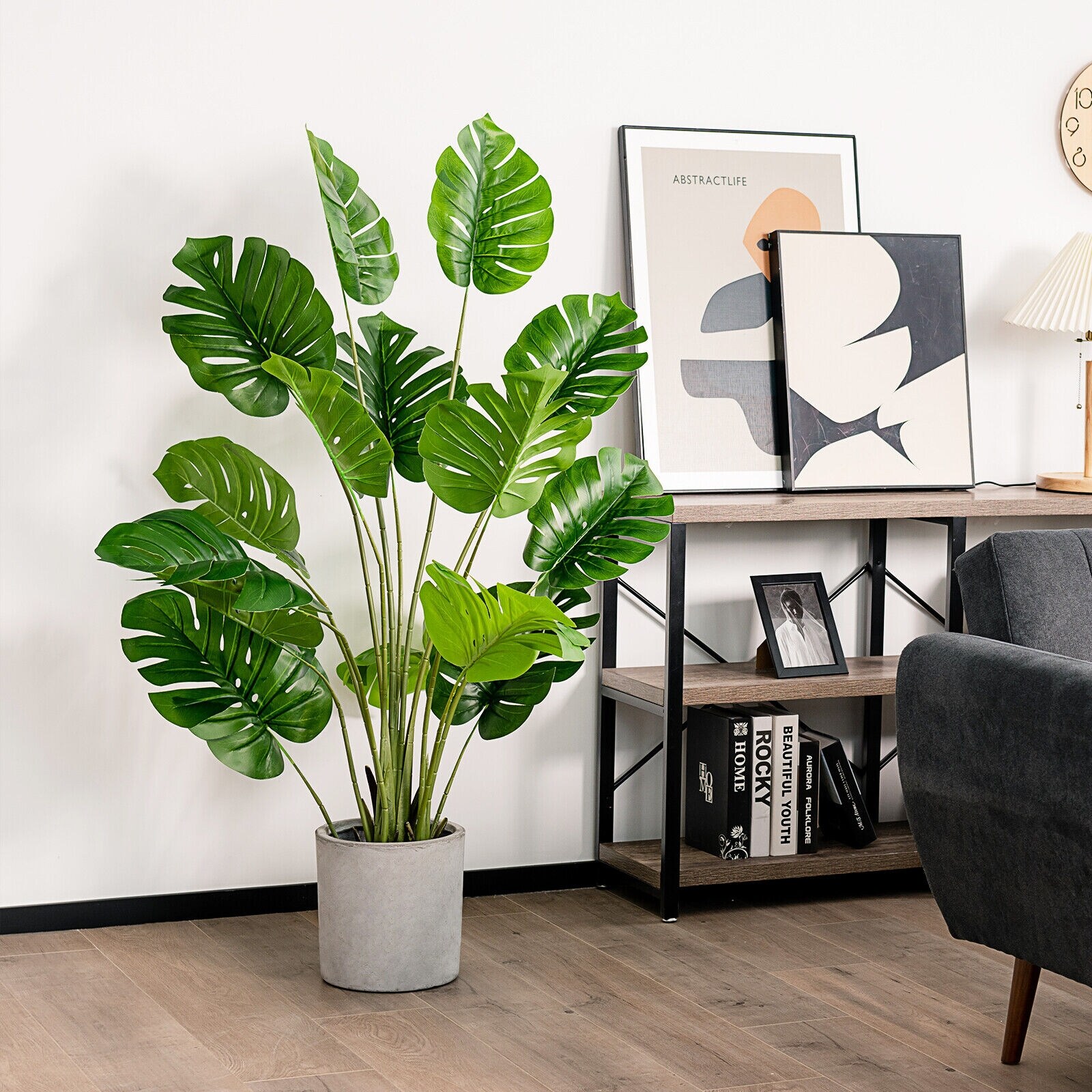60-in Green, Black Indoor Monstera Artificial Tree 050-1HZ10 at Lowes.com
