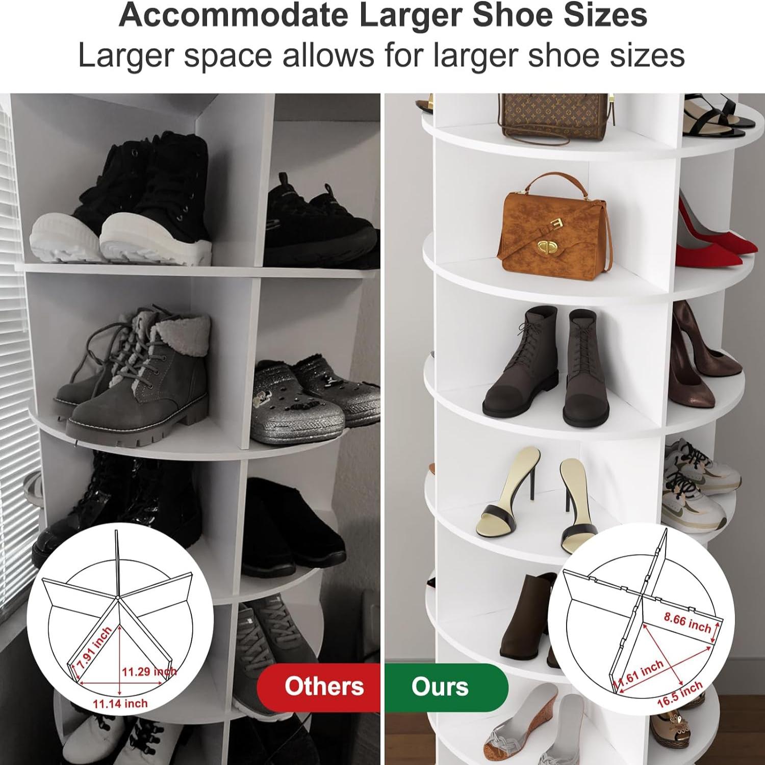 Blisstyle 72.1-in H 8 Tier 28 pair White PVC Shoe rack in the Shoe ...